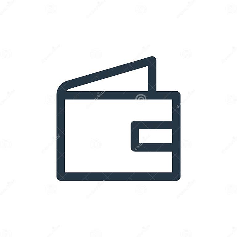 Wallet Icon Vector from User Interface Concept. Thin Line Illustration ...