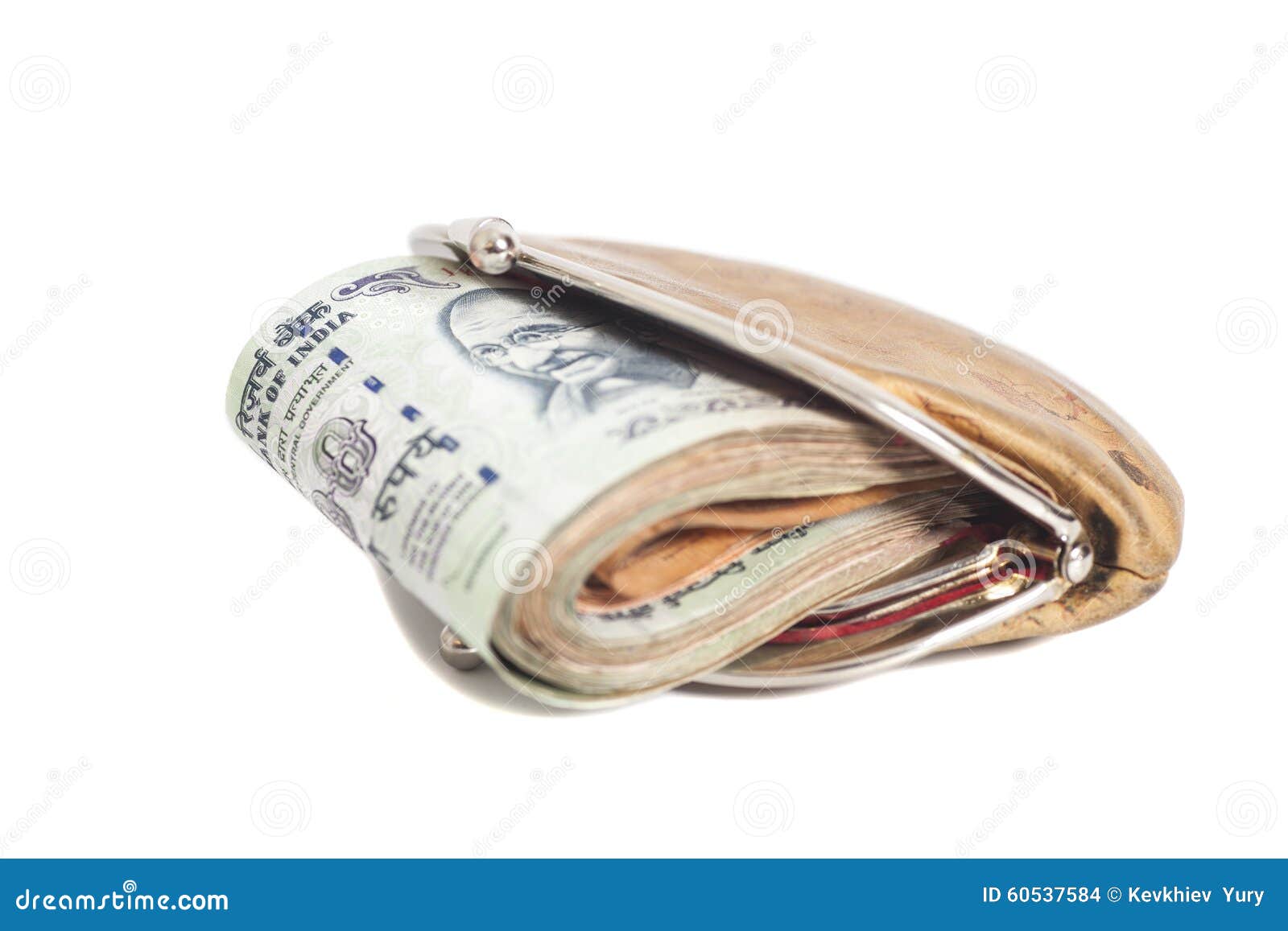 Wallet with Indian Currency Notes Stock Photo - Image of india, purse ...
