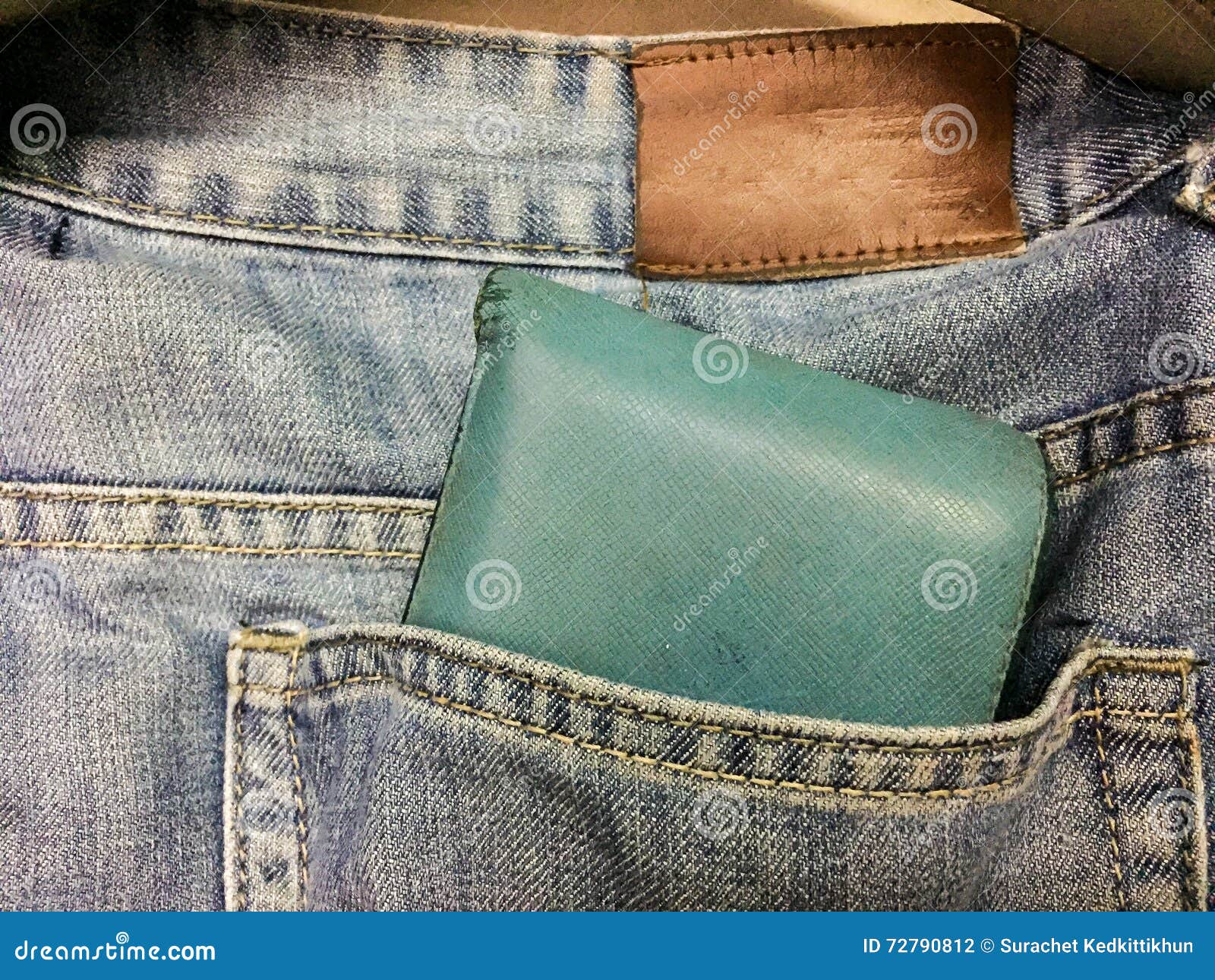 Wallet and jean stock photo. Image of pocket, style, leather - 72790812