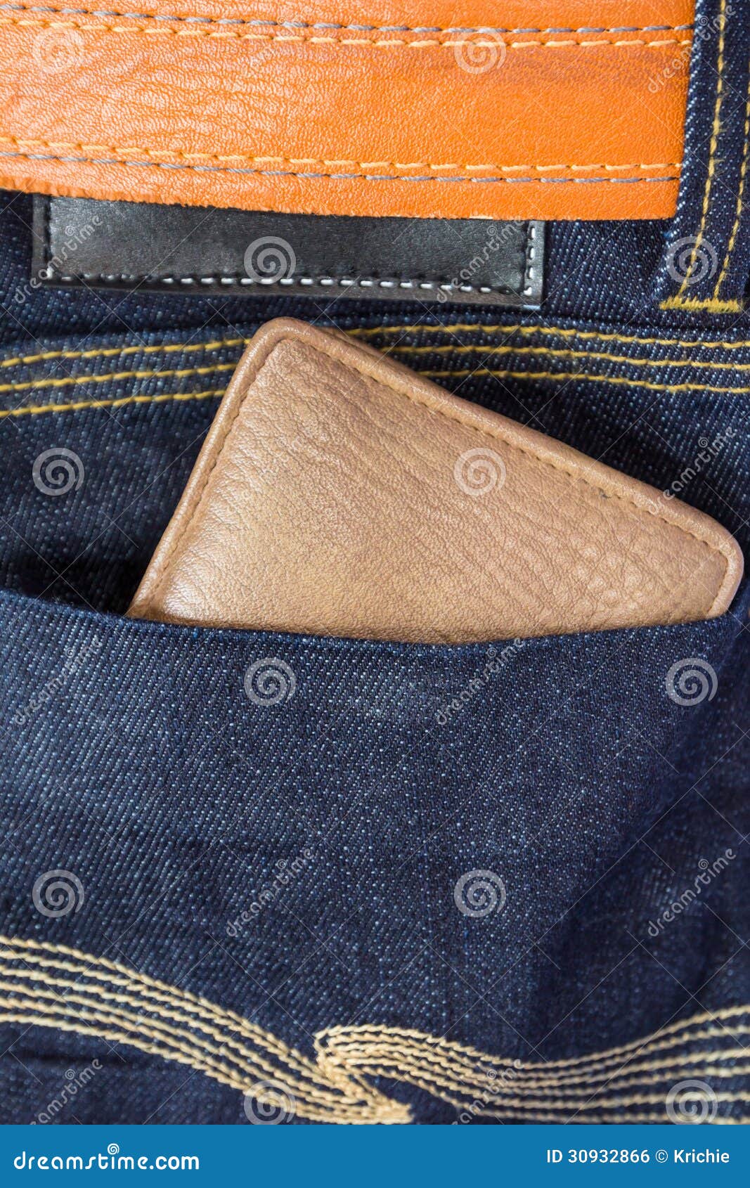 Wallet in jeans stock photo. Image of money, empty, finance - 30932866