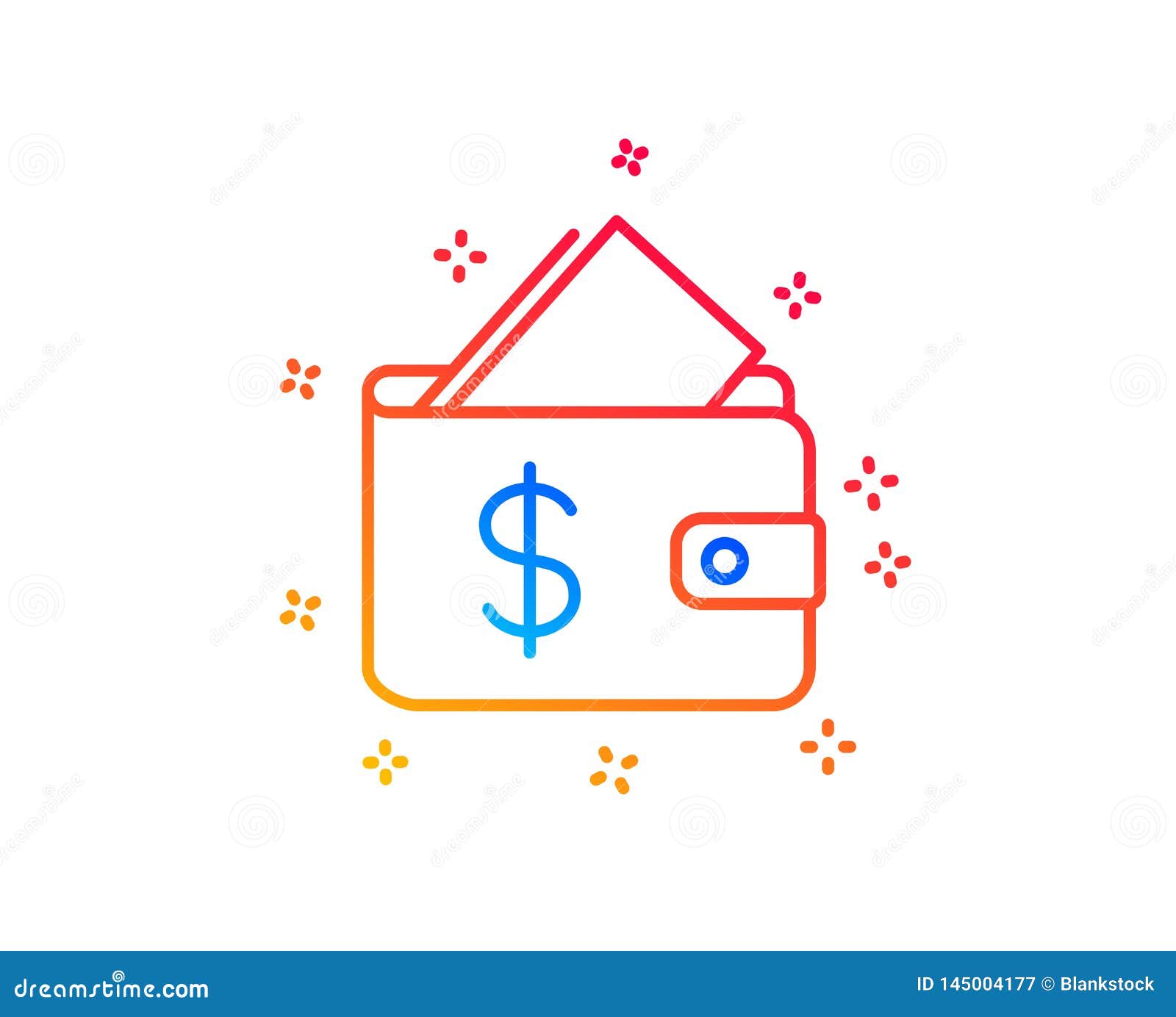 Wallet Line Icon. Affordability Sign. Vector Stock Vector ...