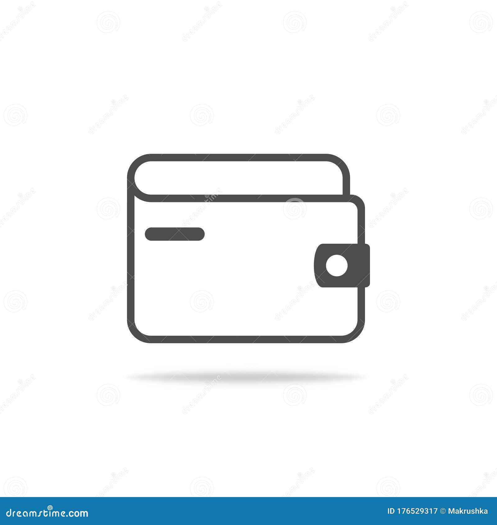 Wallet in Linear Style. for Payment or Banking. Vector EPS 10 Stock ...