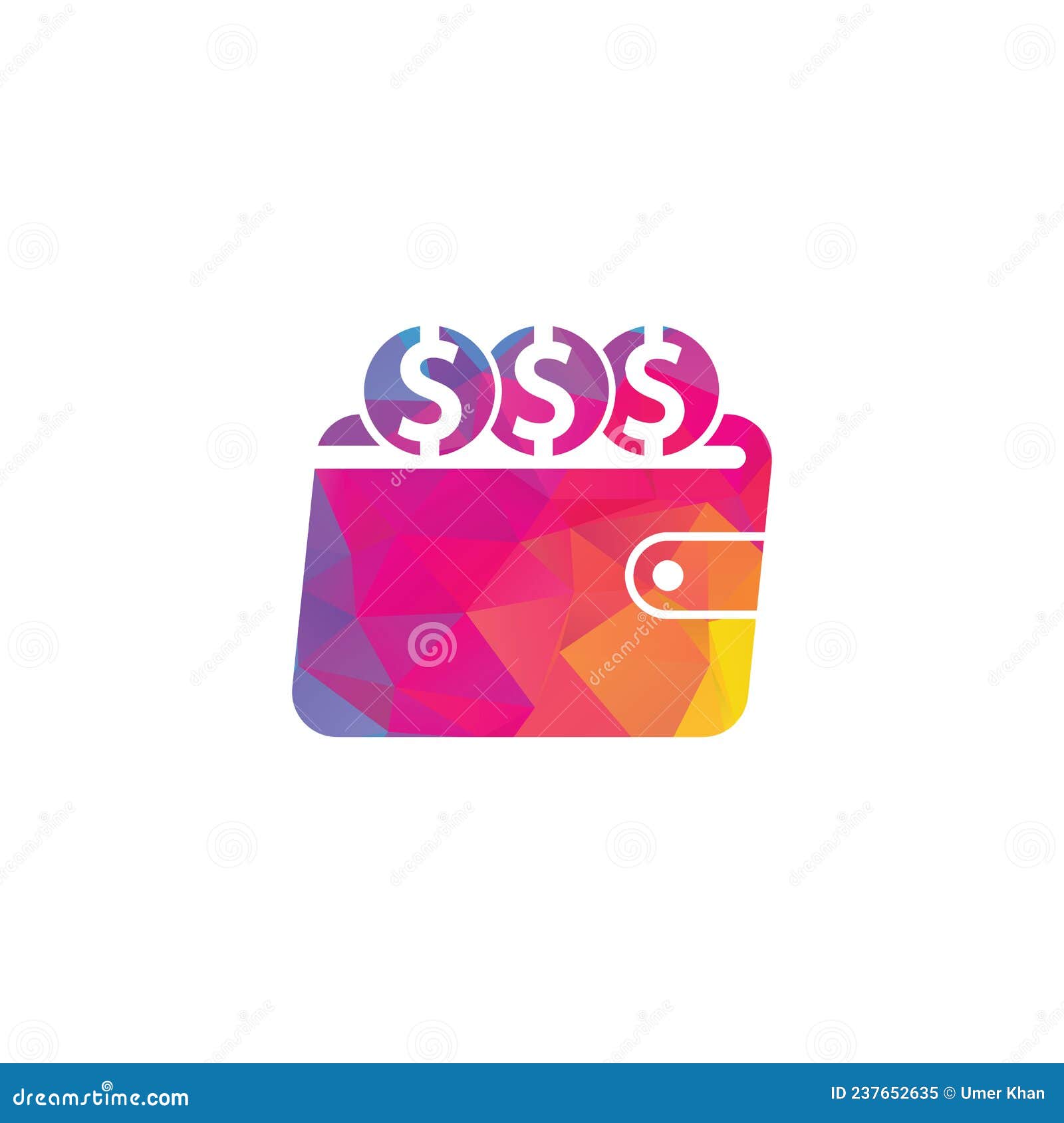 Wallet Logo Design. Wallet Money Logo Icon Stock Vector - Illustration ...