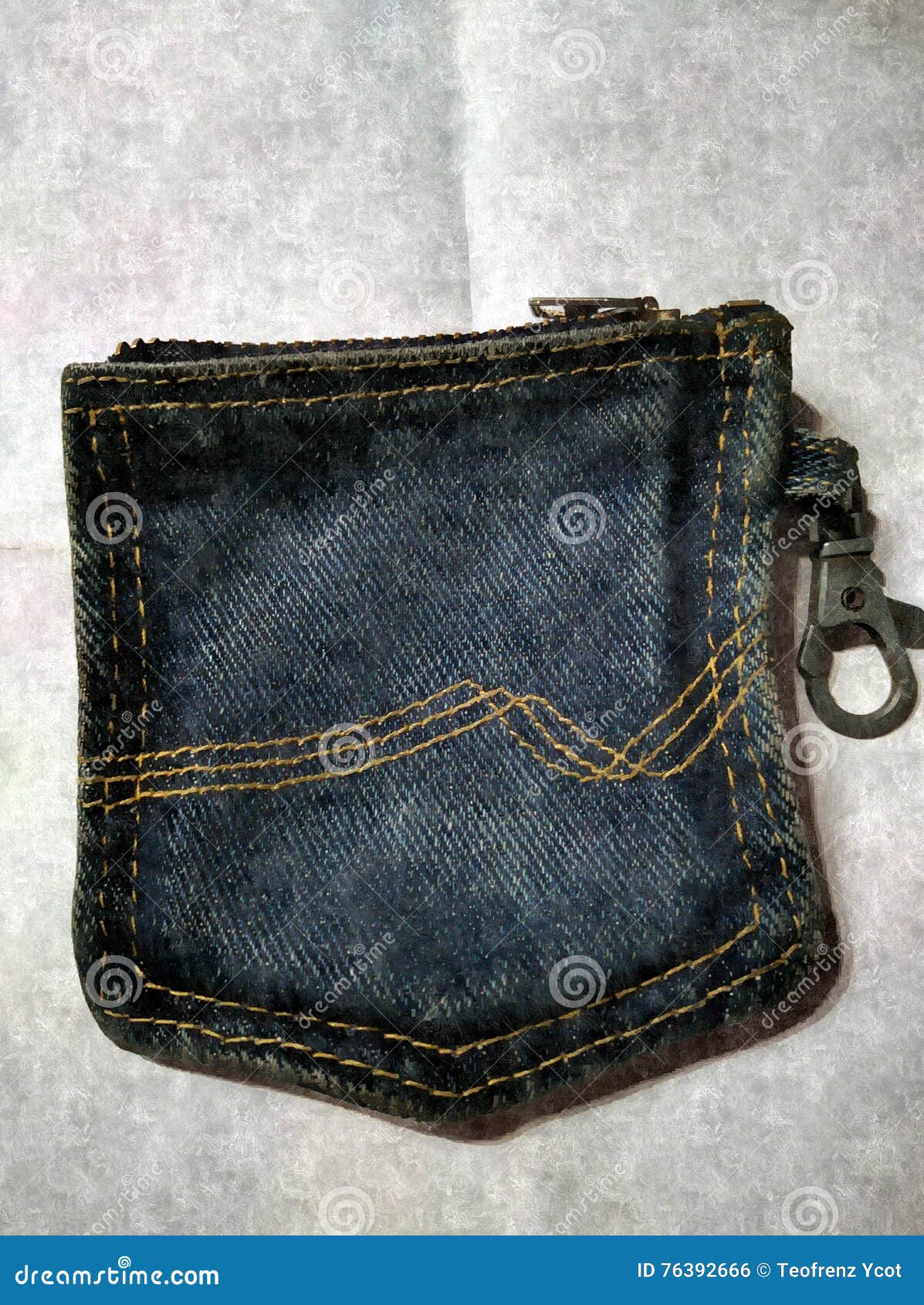 Wallet Made from an Old Jean Pocket Stock Photo - Image of clothing ...