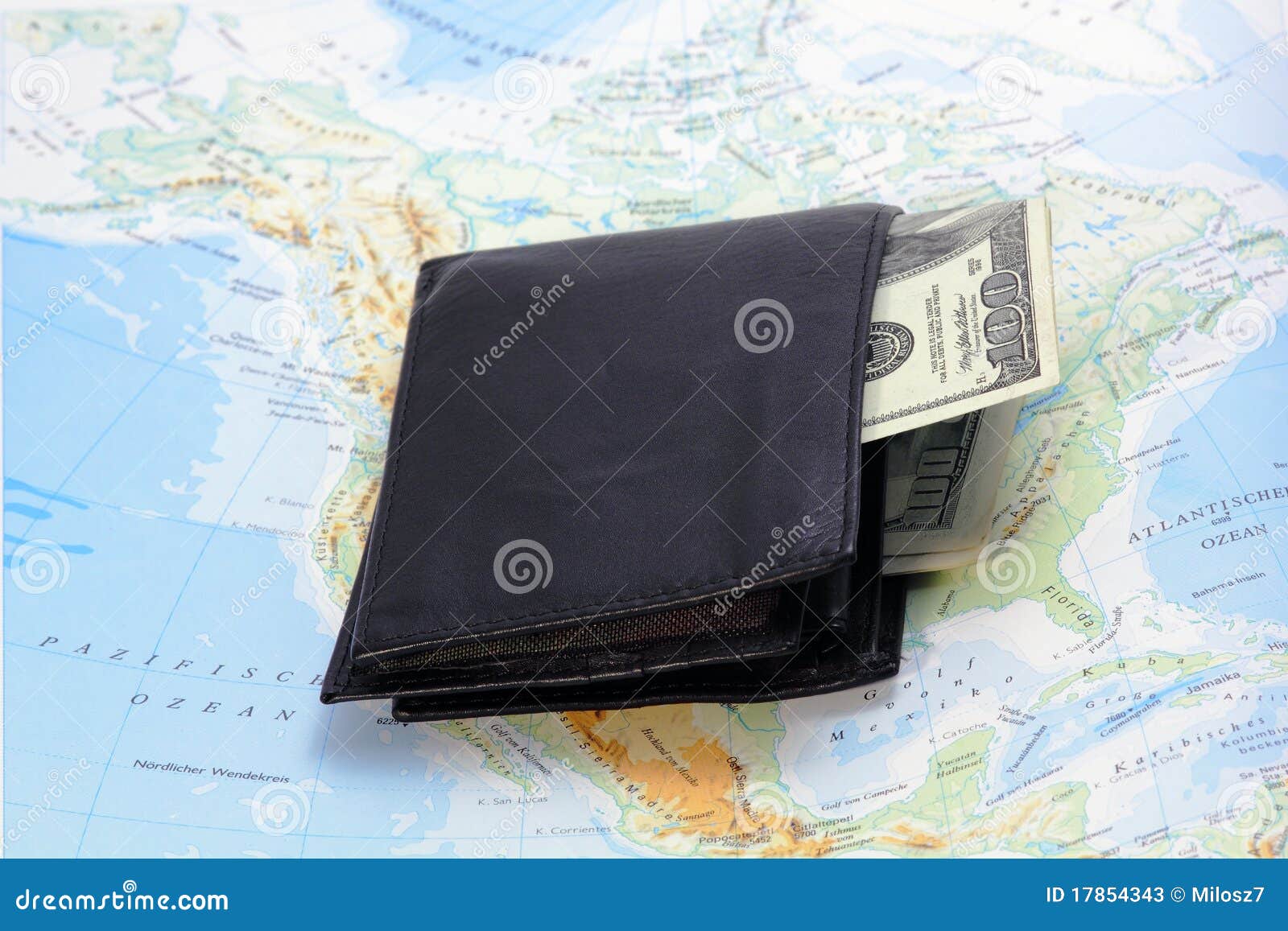 Wallet and money stock image. Image of concept, american - 17854343