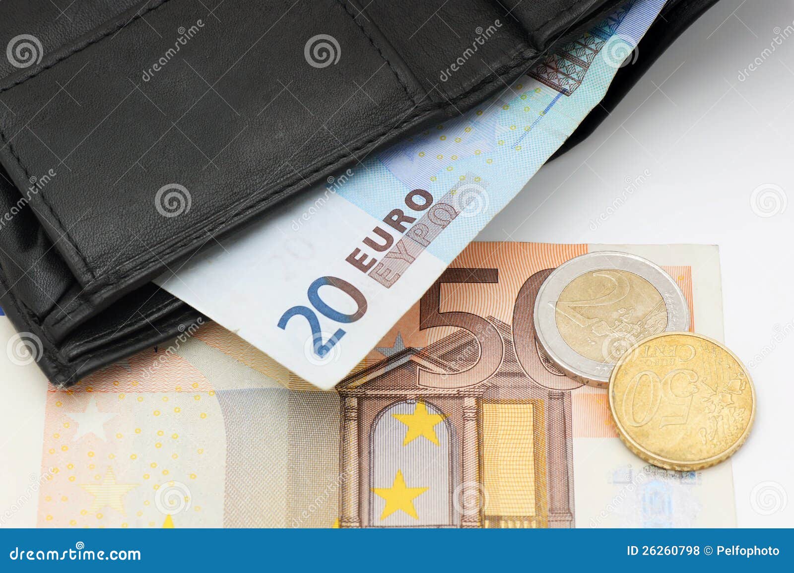 Wallet and money. stock photo. Image of finance, financing - 26260798