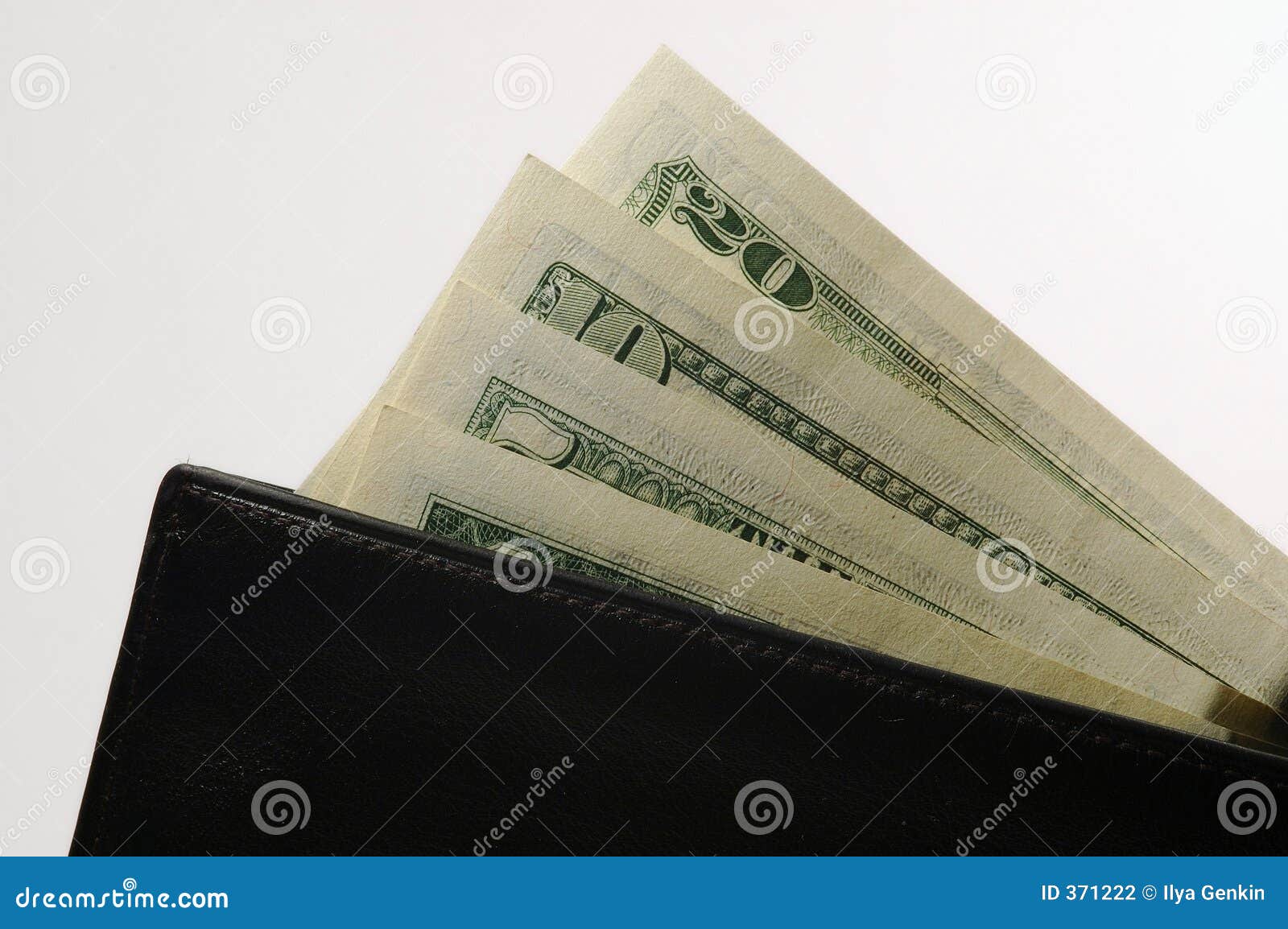 Wallet with money stock photo. Image of crackles, costs - 371222