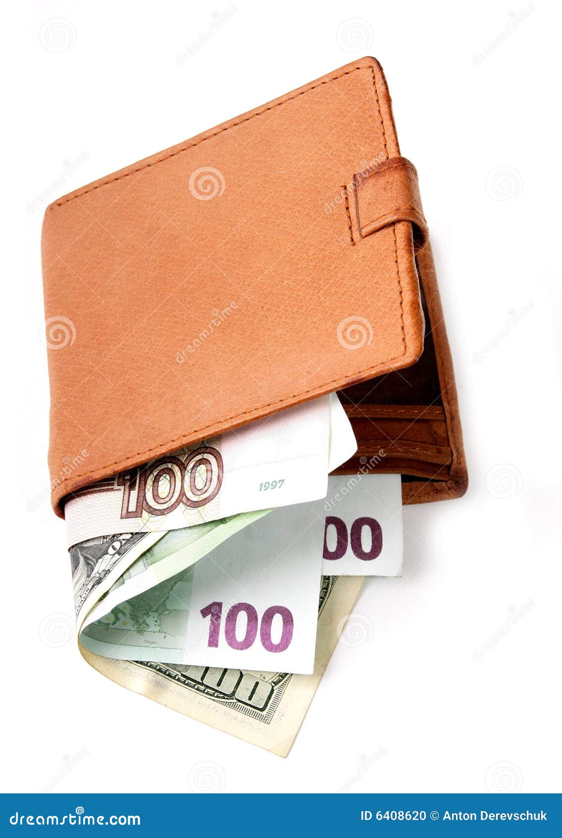 Wallet with money stock photo. Image of banknote, cash - 6408620