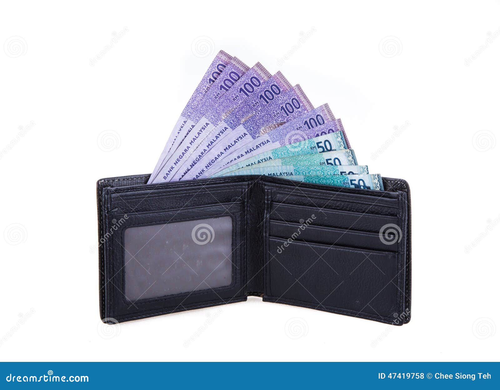 Wallet with money stock photo. Image of paper, full, backdrop - 47419758