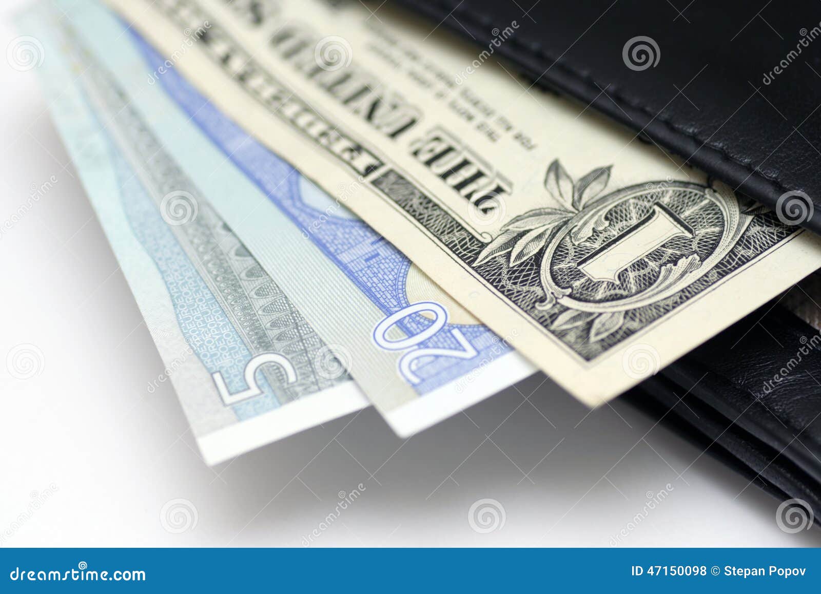 Wallet with money stock photo. Image of banking, finance - 47150098