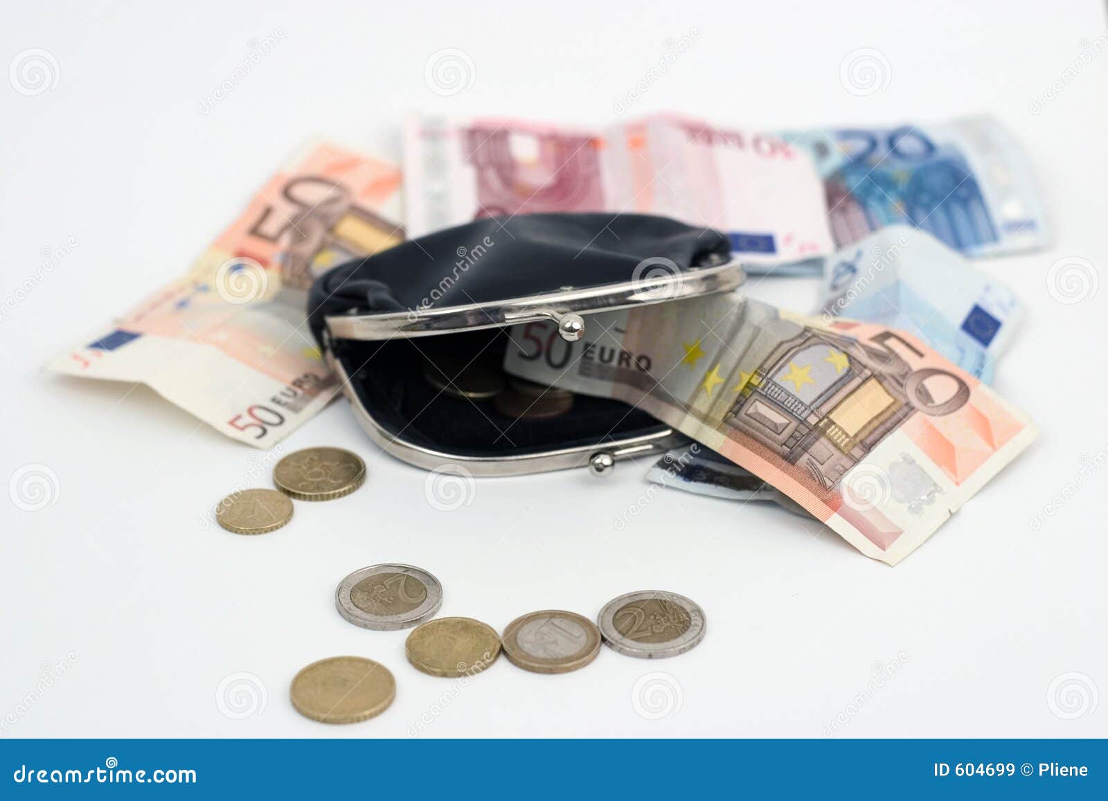 Wallet with Money2 stock image. Image of commerce, money - 604699