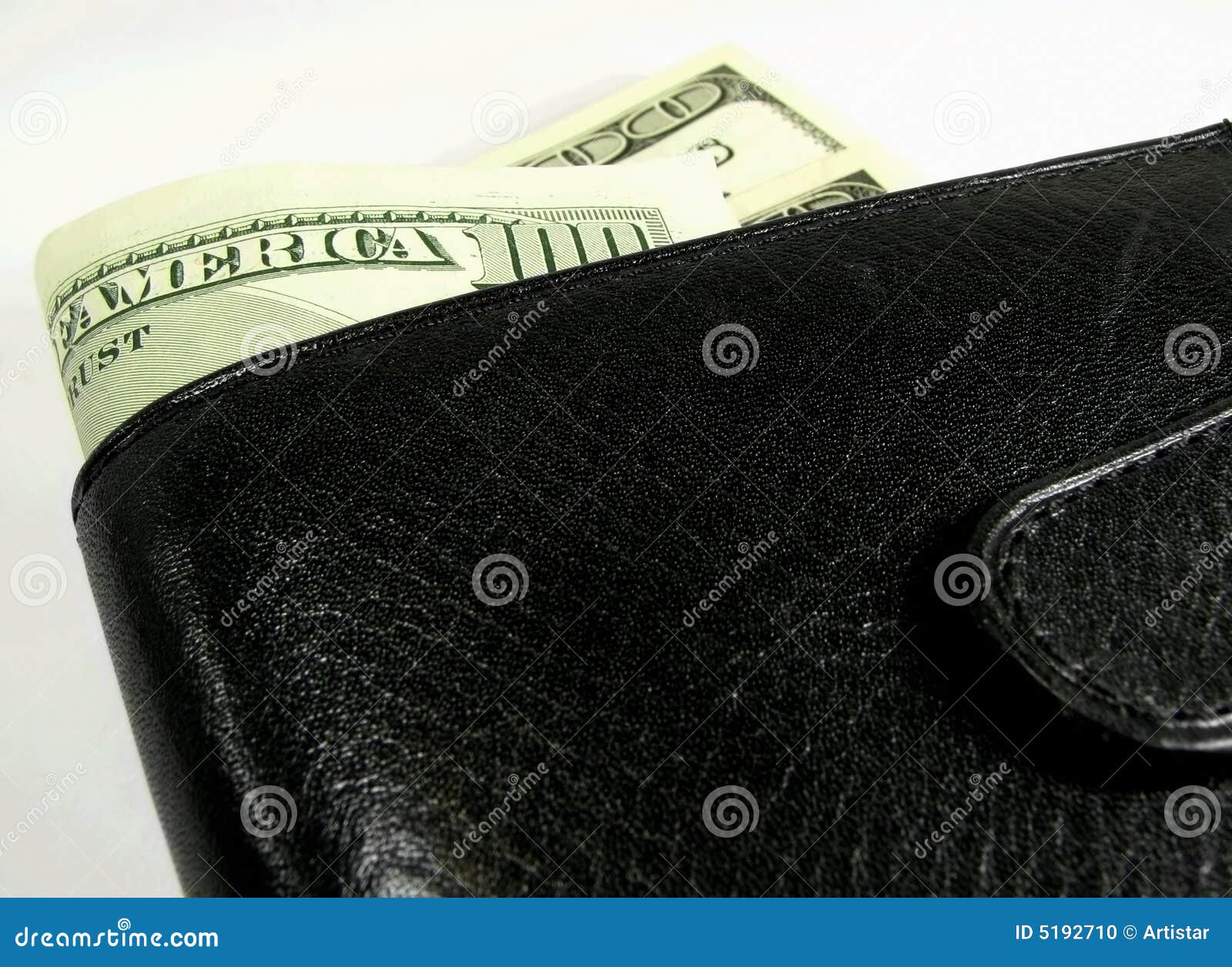 Wallet with one hundred stock photo. Image of shop, wallet - 5192710
