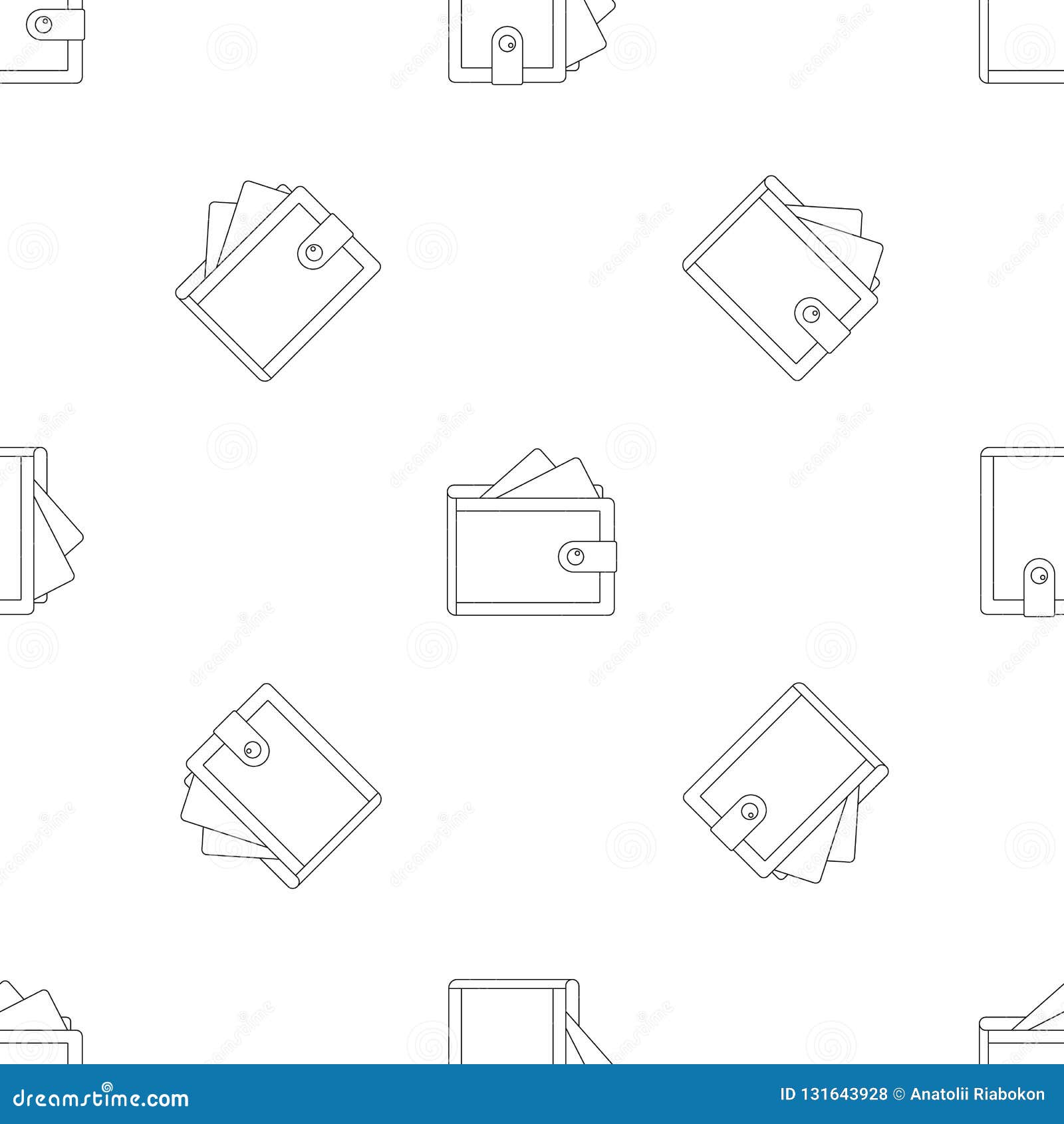 Wallet Pattern Seamless Vector Stock Vector - Illustration of saving ...