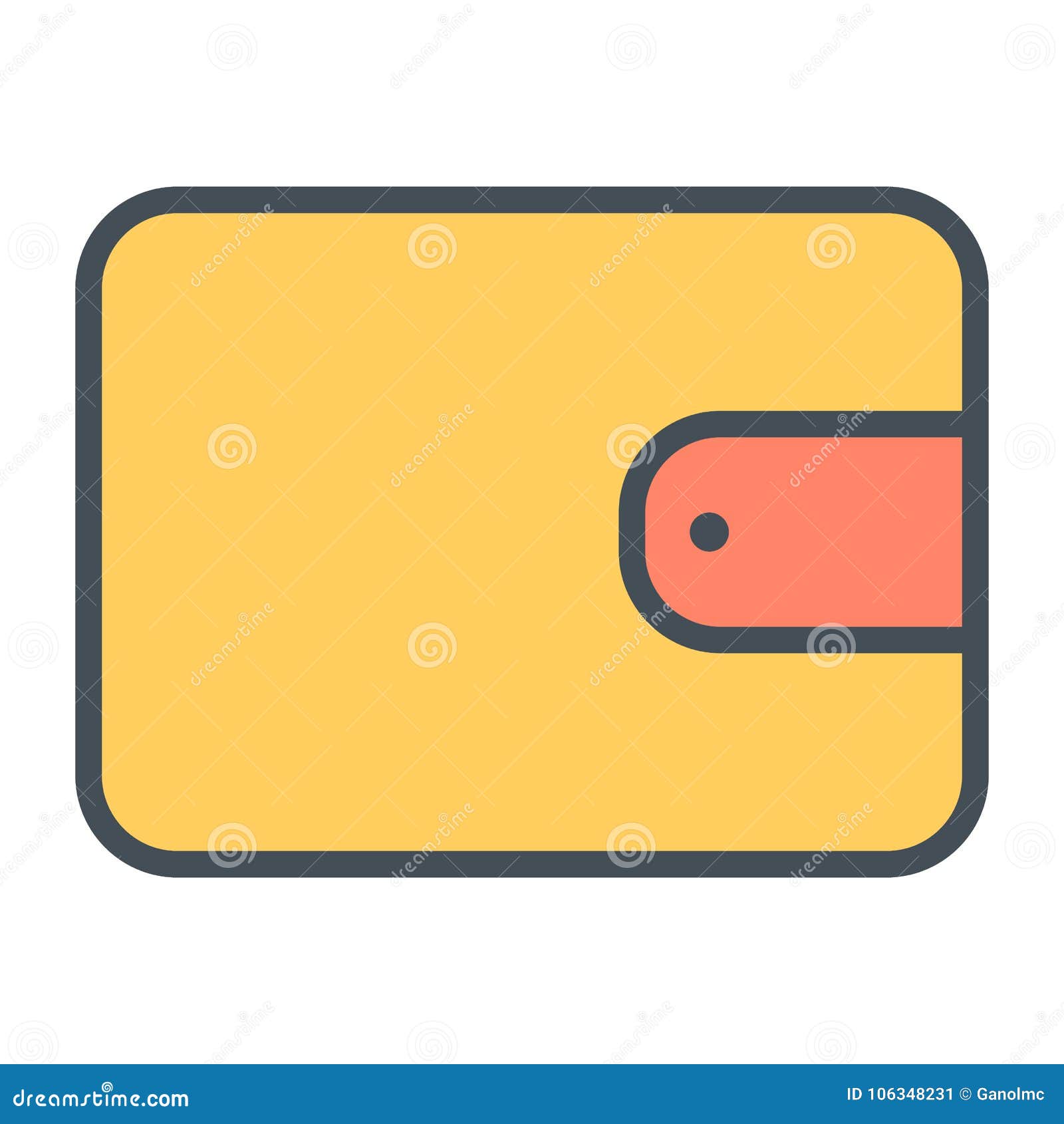 Wallet Pixel Perfect Vector Thin Line Icon 48x48. Simple Minimal ...