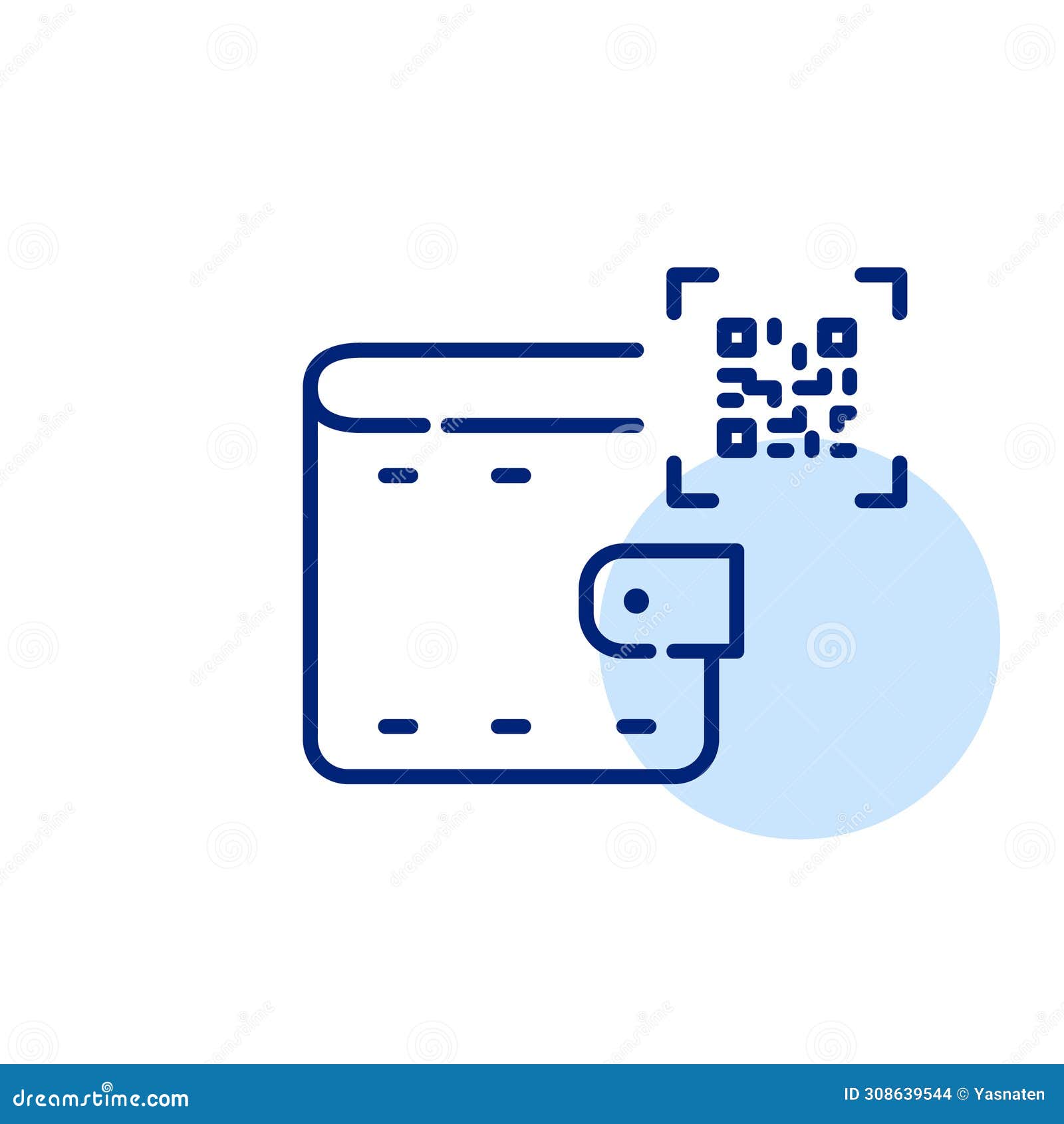 Wallet and Qr Code. Modern Contactless Payment Method Stock Vector ...