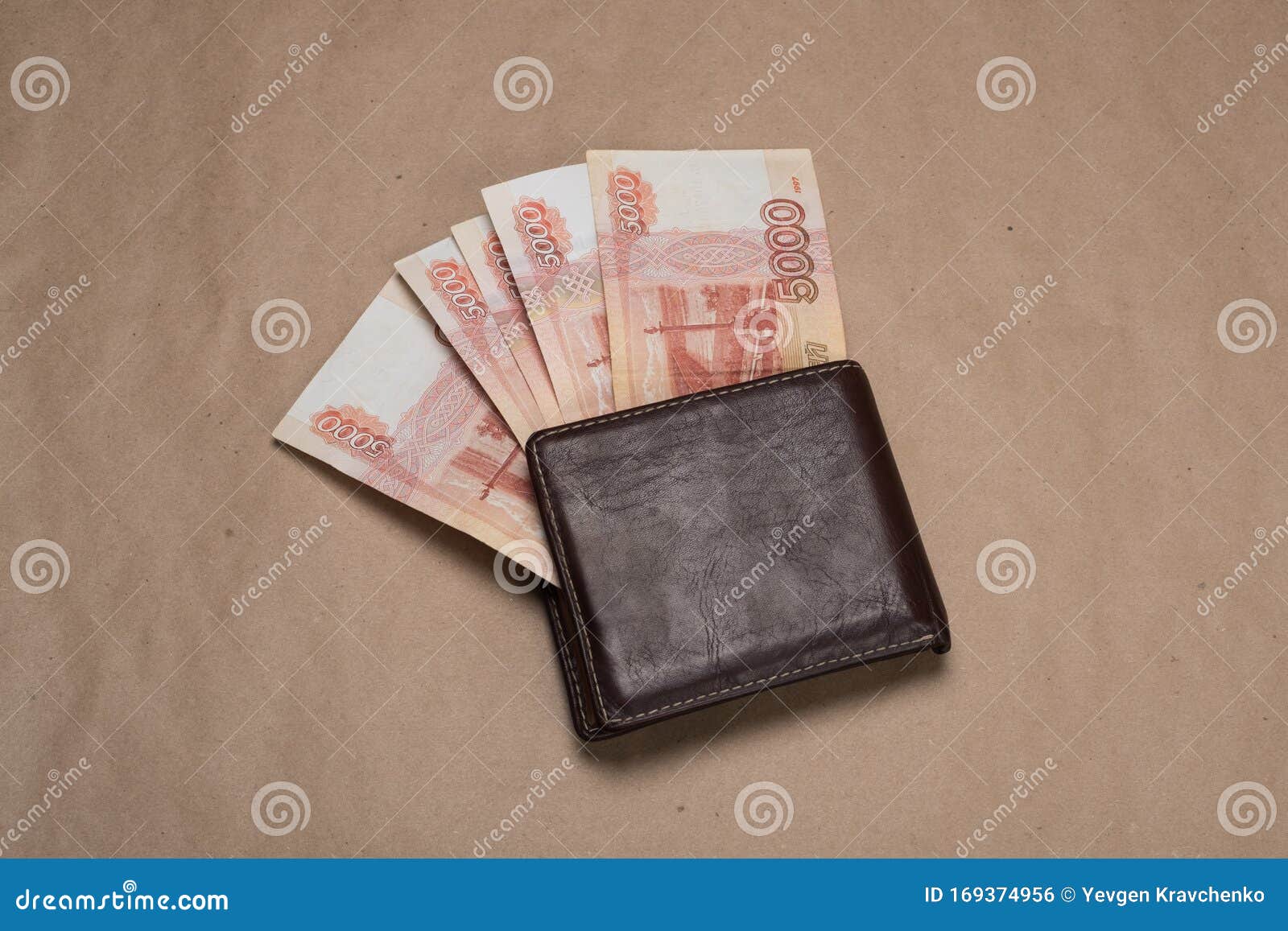 Wallet with Russian Money. Studio Image. Men`s Wallet with Russian ...