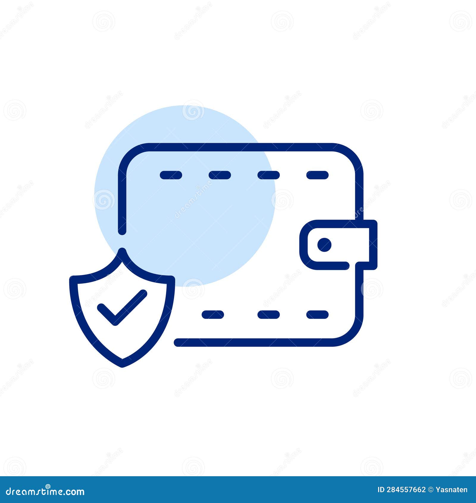 Wallet and Shield. Secure Payment Transactions. Pixel Perfect Icon ...