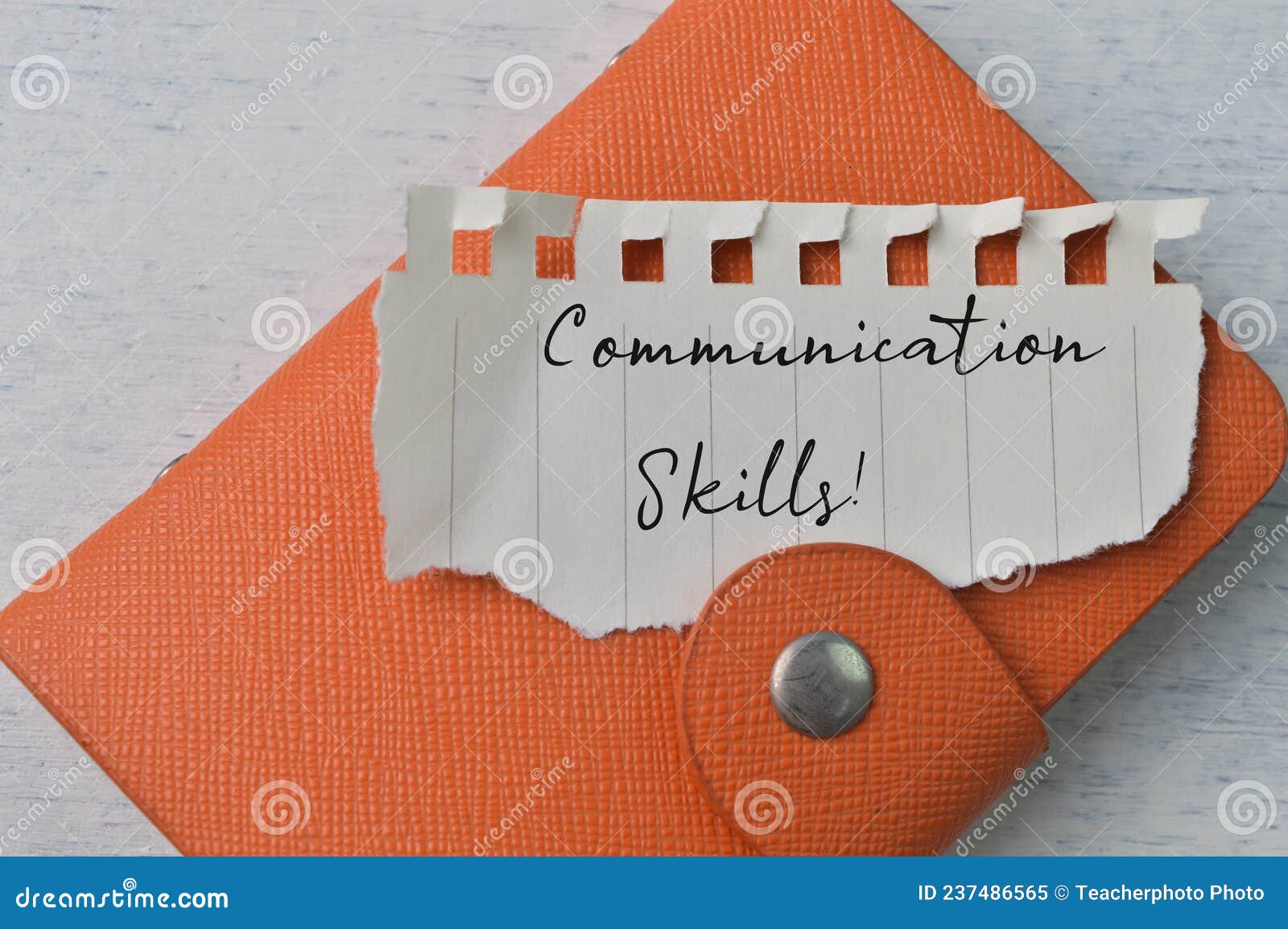 Wallet and Torn Paper Written with COMMUNICATION SKILLS Stock Image ...