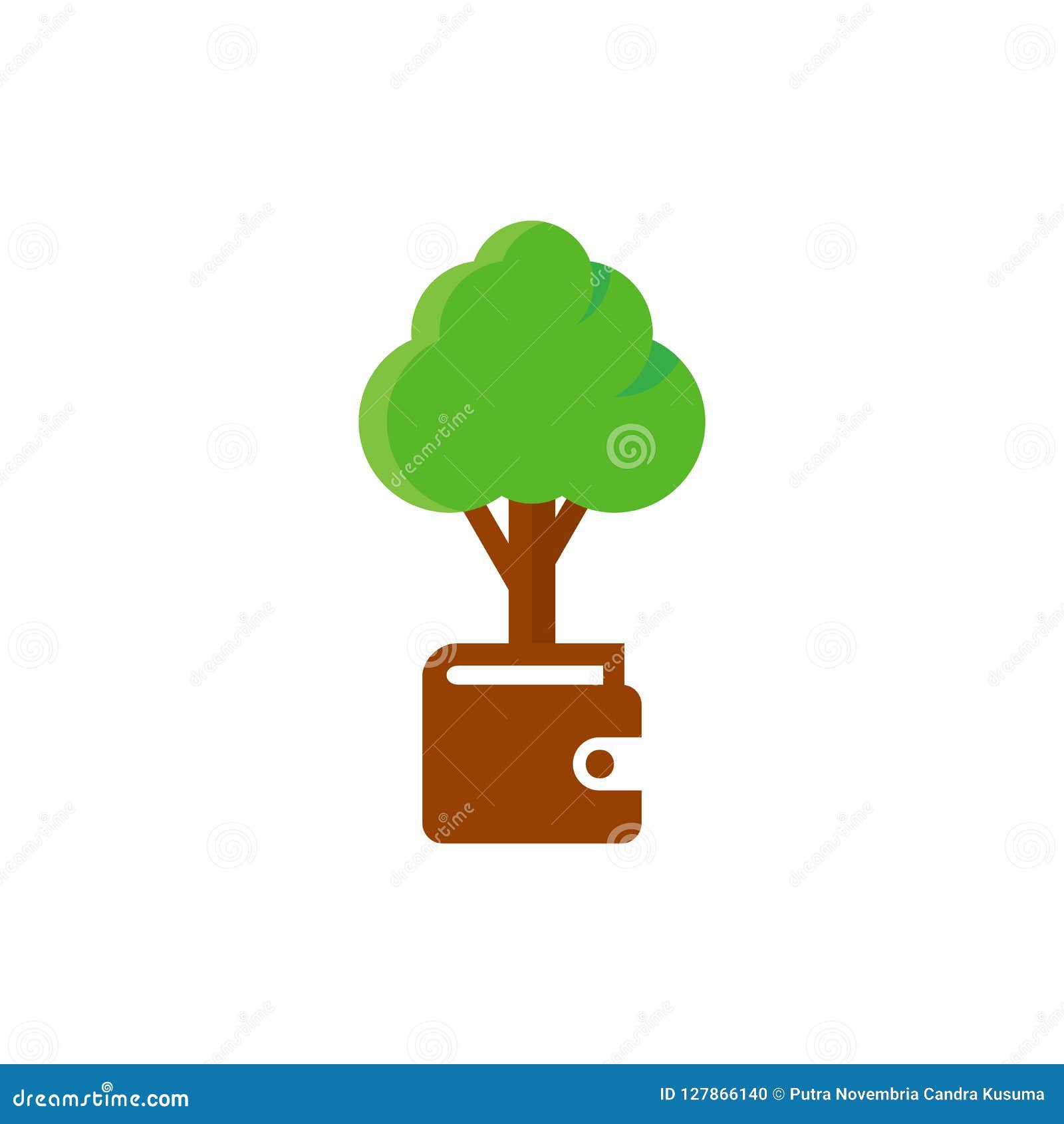 Wallet Tree Logo Icon Design Stock Vector - Illustration of design ...