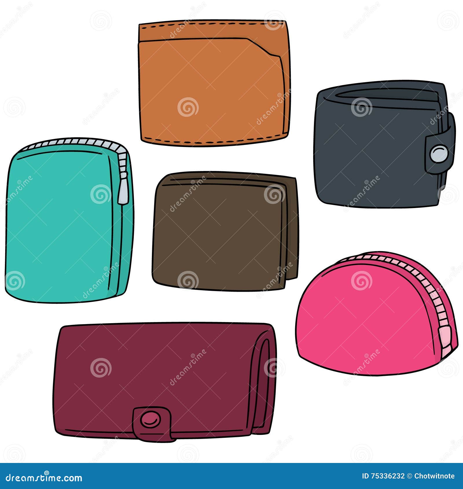 Wallet stock vector. Illustration of financial, ecommerce - 75336232