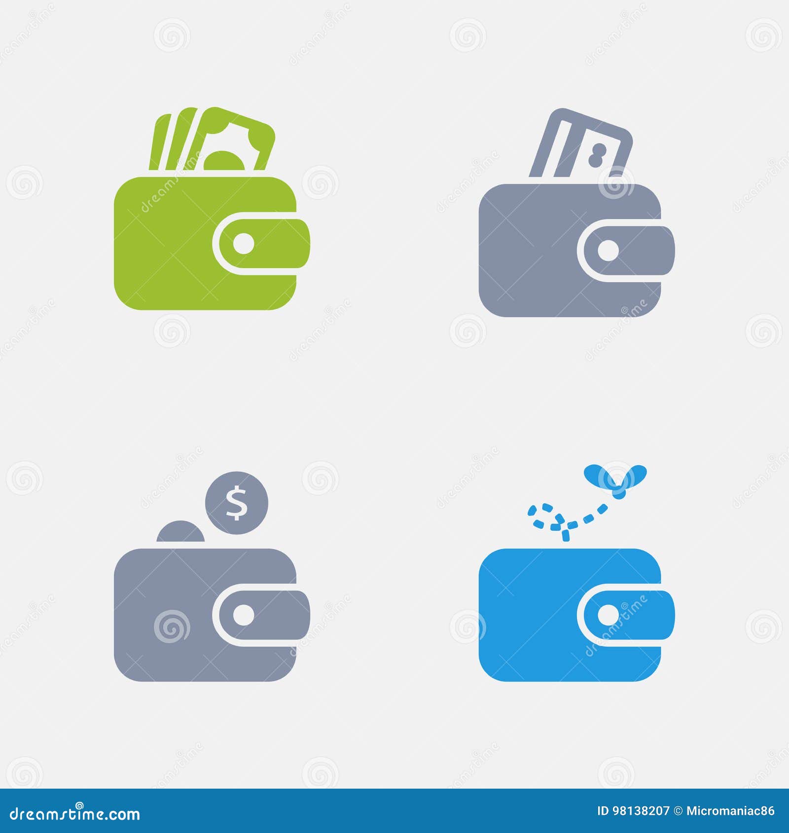 Wallets - Granite Icons stock vector. Illustration of credit - 98138207