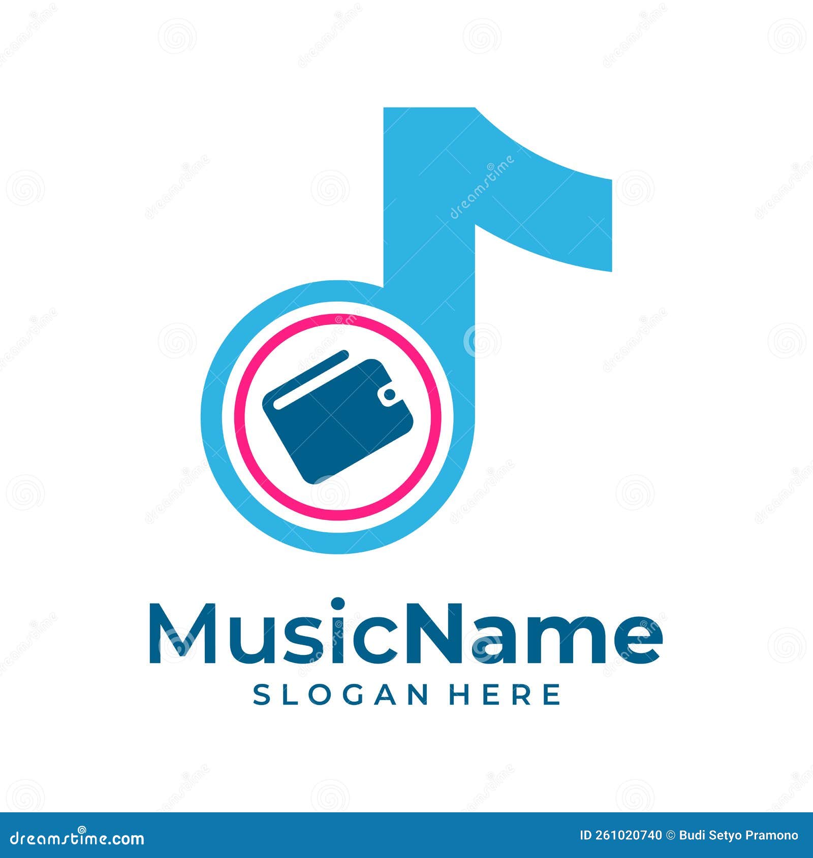 Wallets Music Logo Vector. Music Wallets Logo Design Template Stock ...