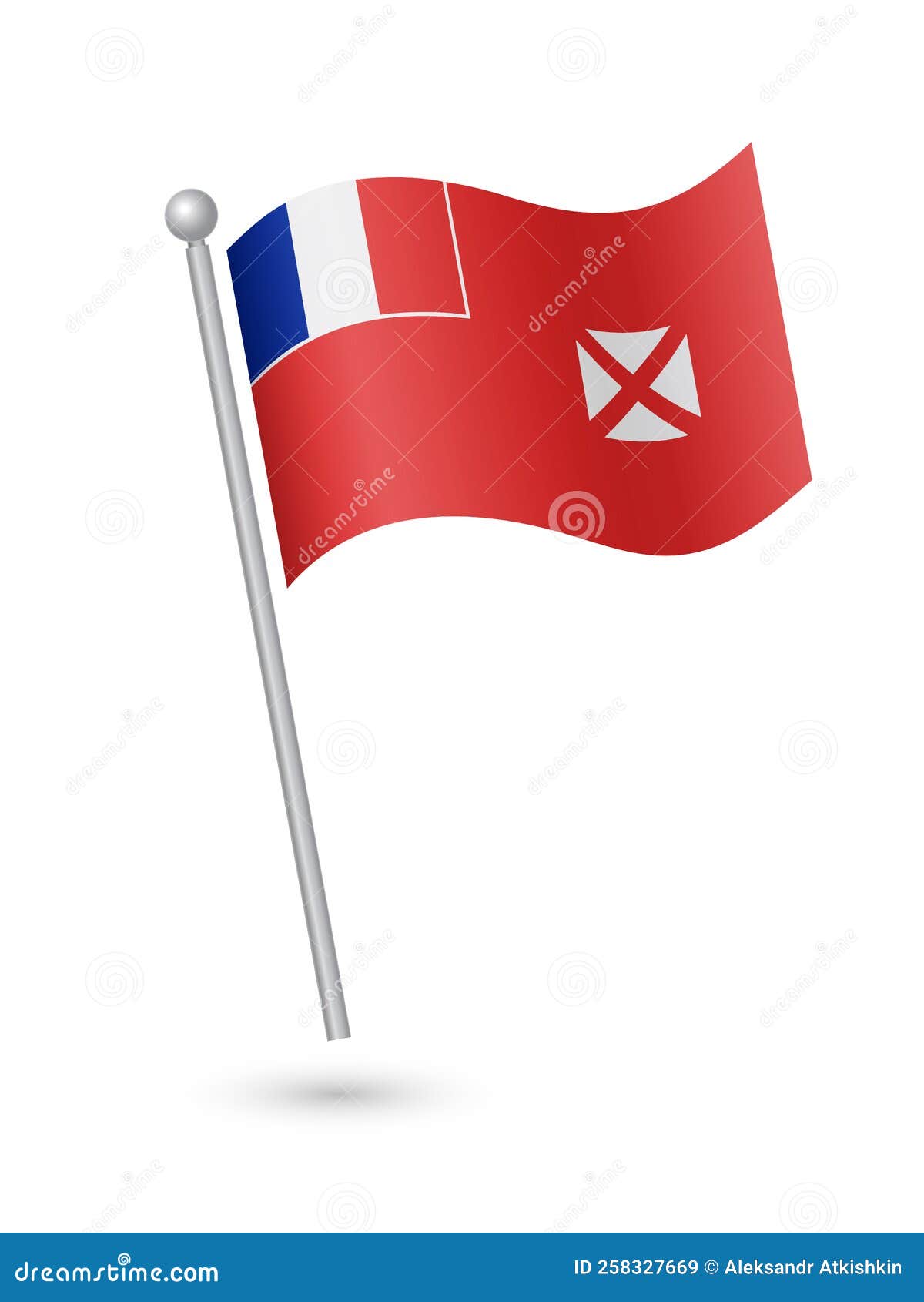 Wallis and Futuna flag stock vector. Illustration of futuna - 258327669