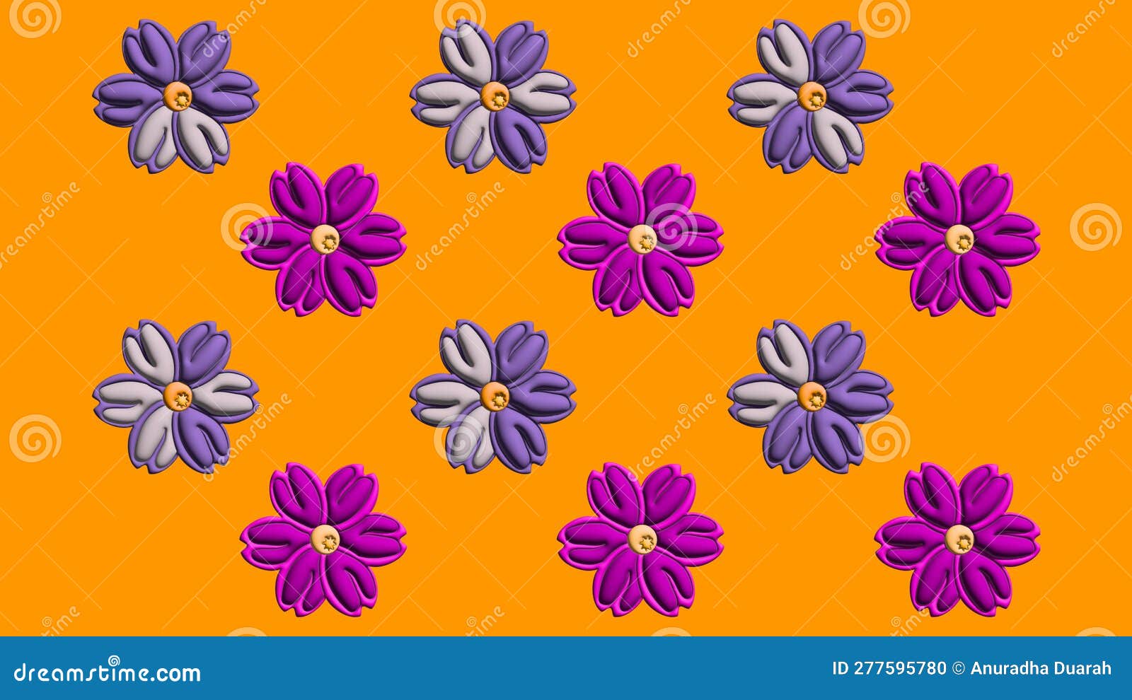 Spring Botanical 3D Illustration , FLORAL WALLPER Stock Illustration ...
