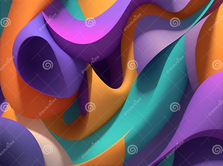 Wallpaper of Abstract Color Fabric Floating 3D Render, Generative Using ...
