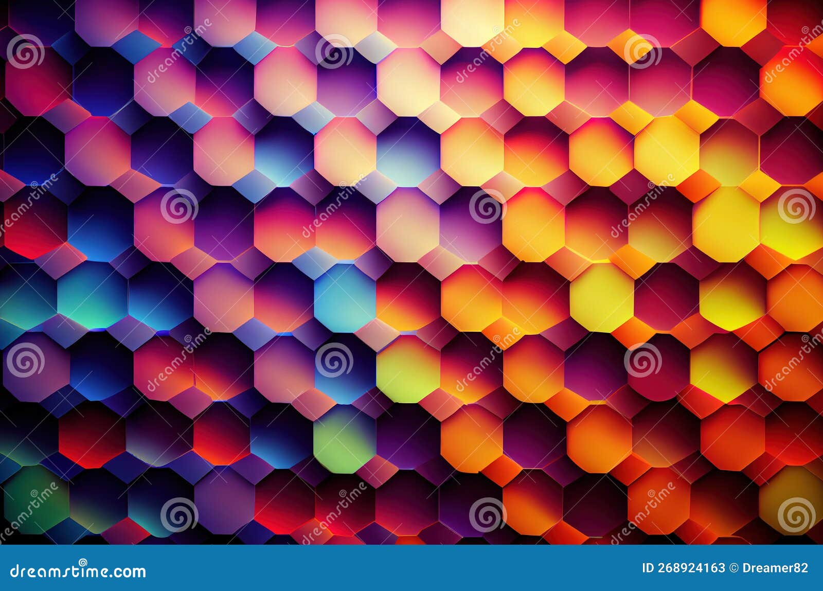 Wallpaper Abstrato Colorido Com Tema Hexadecimal Ilustração Stock ...