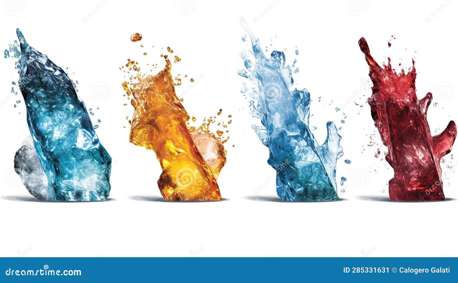 Wallpaper Artwork of Different Ice Colors Exploding, Ai Generated Image ...