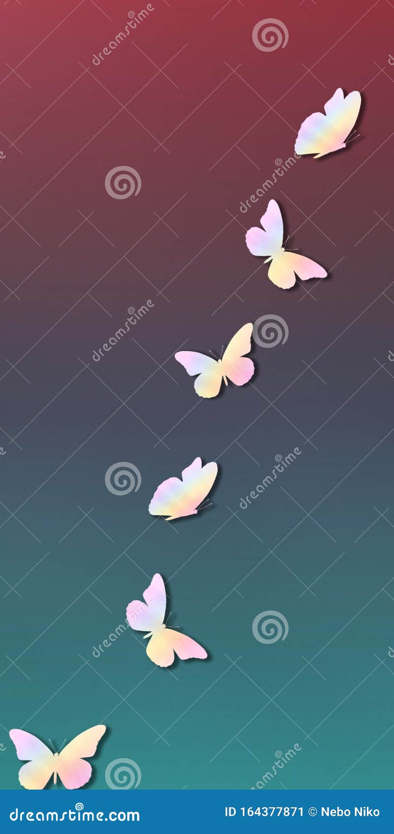 Wallpaper Background Butterfly Colors Gradient Stock Illustration ...