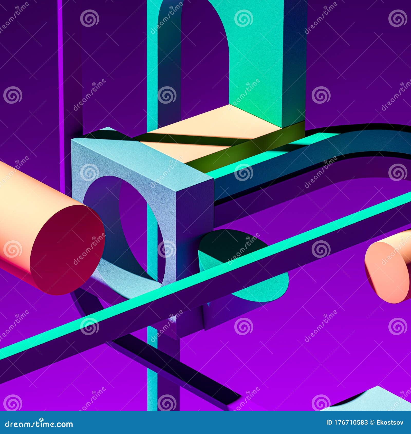 Wallpaper, Background and Showcase with Abstract Colorful Figures ...