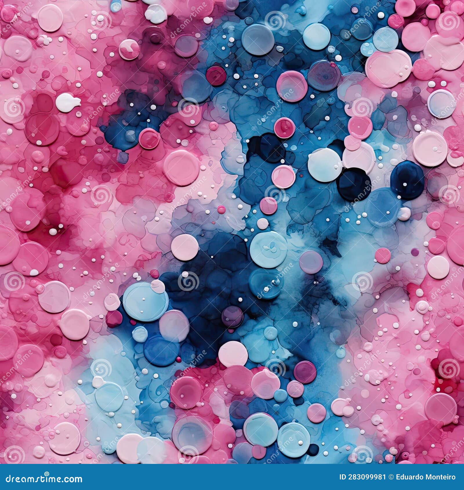 Wallpaper Background with Pink and Blue Paint Dots (tiled) Stock ...
