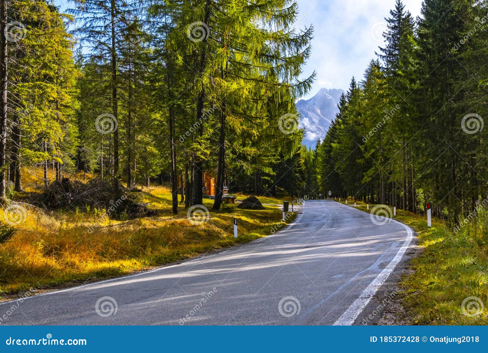 Wallpaper of Beautiful Long Road at Italy. Stock Photo - Image of dell ...