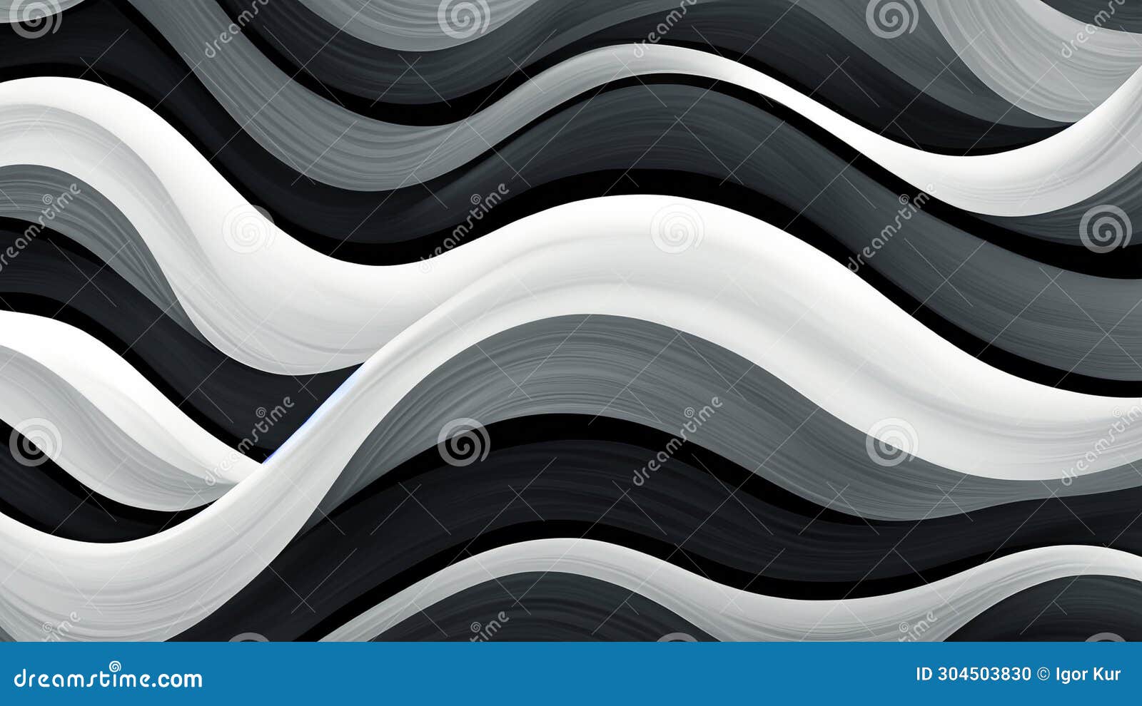 Wallpaper in Black, White and Shades of Gray with a Wavy Pattern of Sea ...