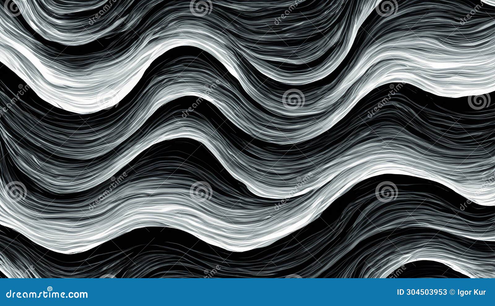Wallpaper in Black, White and Shades of Gray with a Wavy Pattern of Sea ...