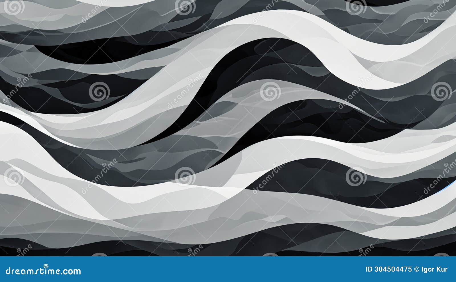 Wallpaper in Black, White and Shades of Gray with a Wavy Pattern of Sea ...
