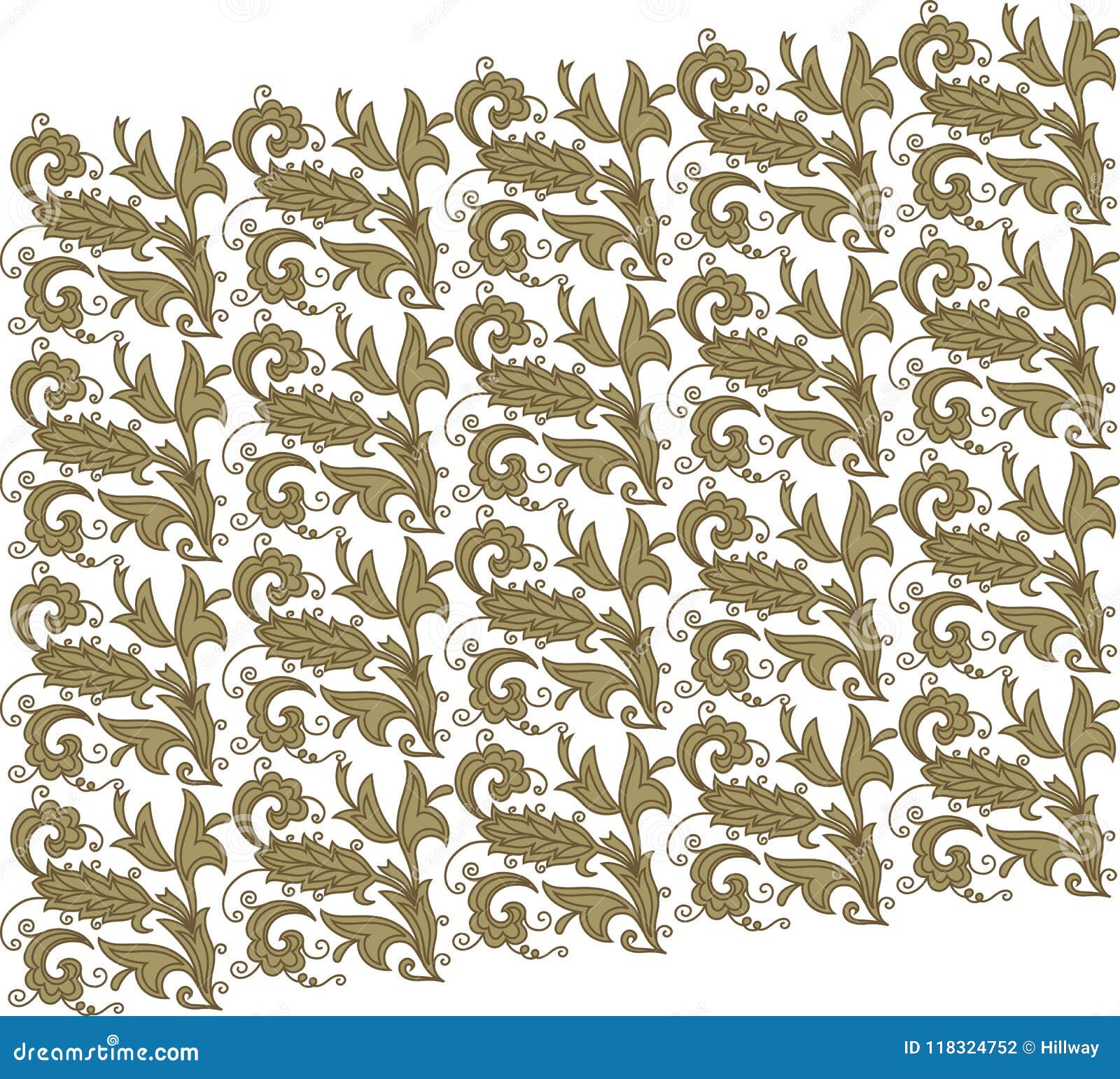 Wallpaper Bronze Pattern in the Style of Baroque. Seamless Vector ...