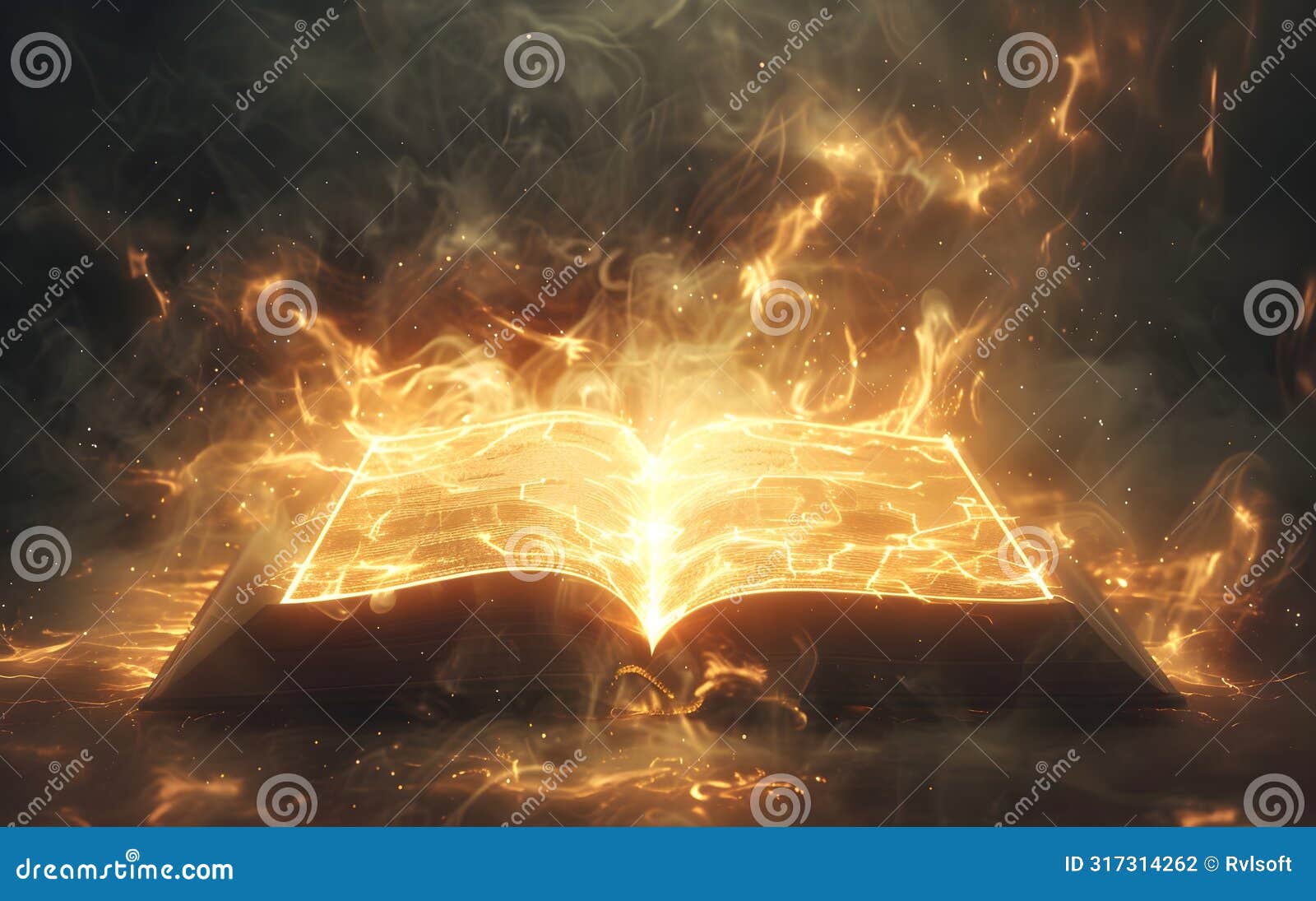 Wallpaper of Burning Book, Abstract Concept, Realistic Illustration ...