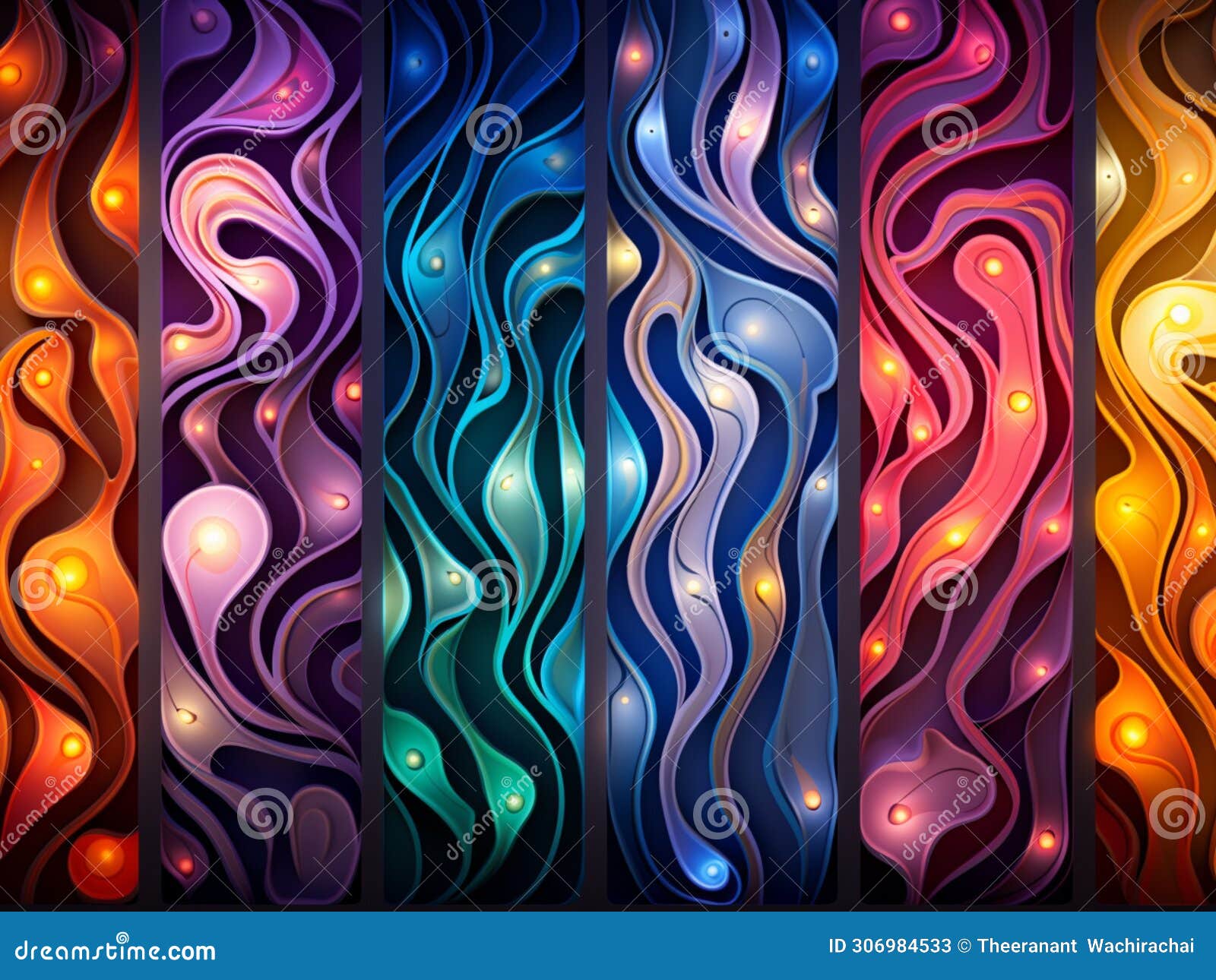 The Wallpaper Consists of 6 Stripes and 6 Colors - 1 Stock Illustration ...