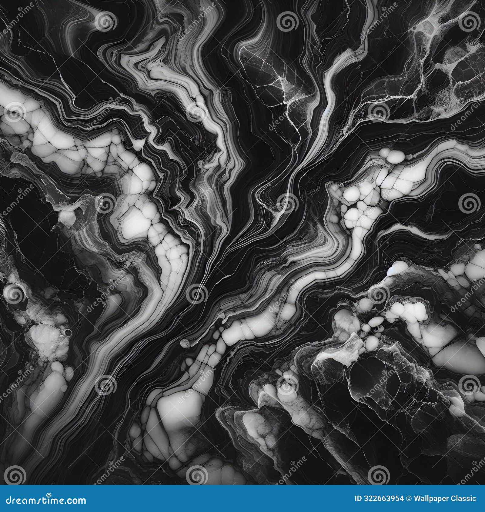 Wallpaper 3d Classic Marble Abstract Paintings Black and White Stock ...