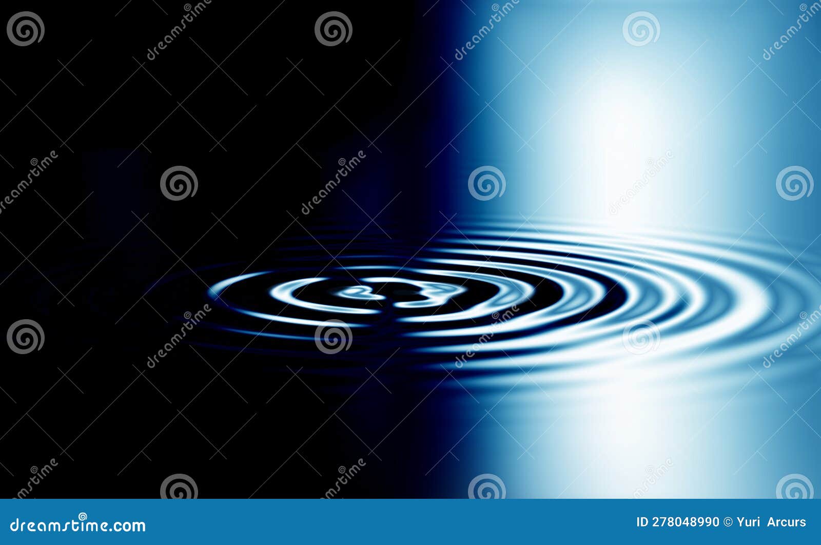 Wallpaper, 3D Liquid Ripples or Graphics of Blue Circular Waves with a ...
