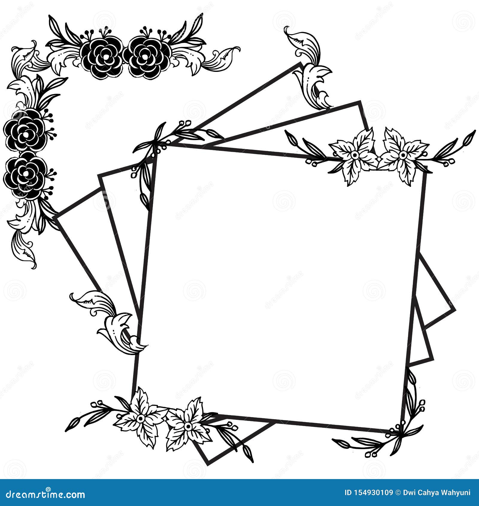 Wallpaper Design of Card, Texture Seamless Pattern of Flower Frame ...