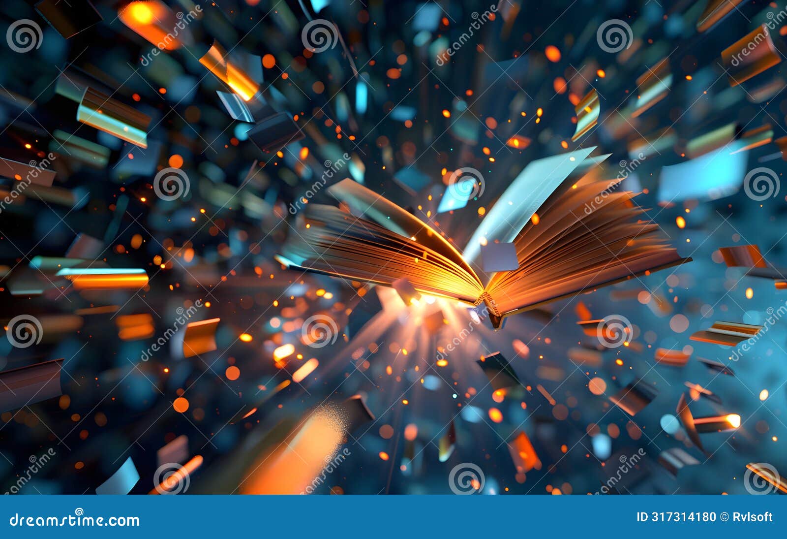 Wallpaper of Digital Book, Abstract Technology Concept, Realistic ...