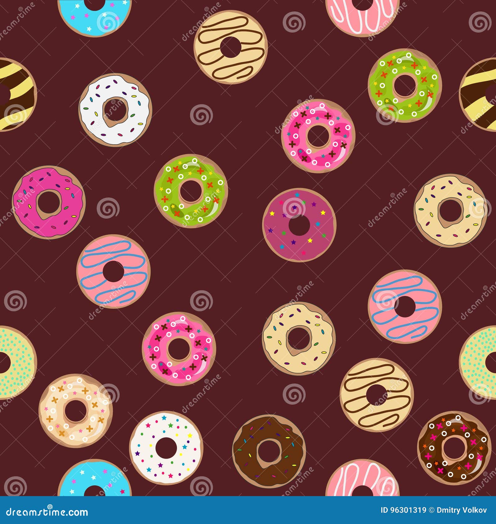 Wallpaper of Donuts, Texture of Donuts Stock Vector - Illustration of ...