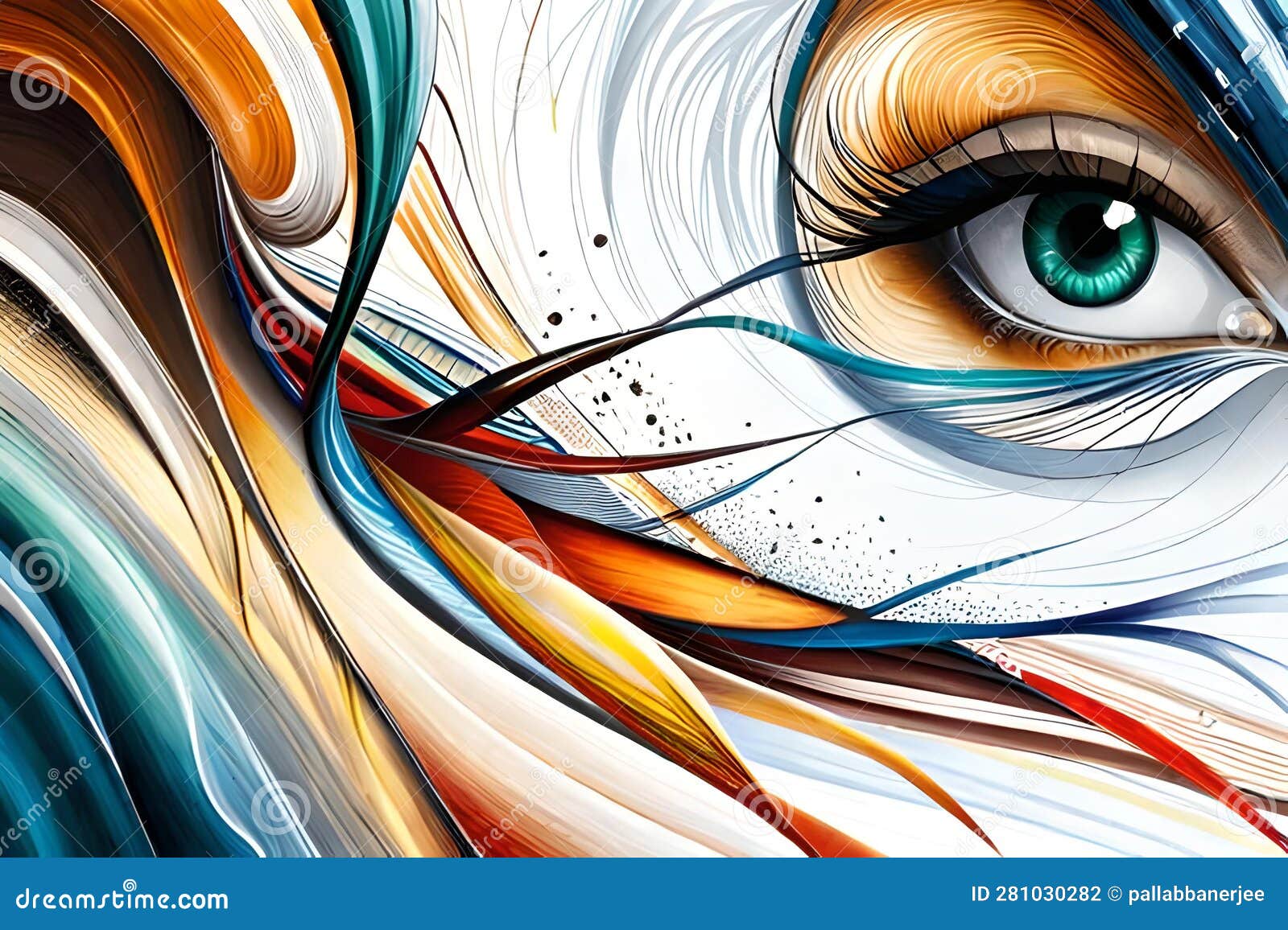 Wallpaper with Dramatic Colorful Patterns, Line Art Perfect for ...