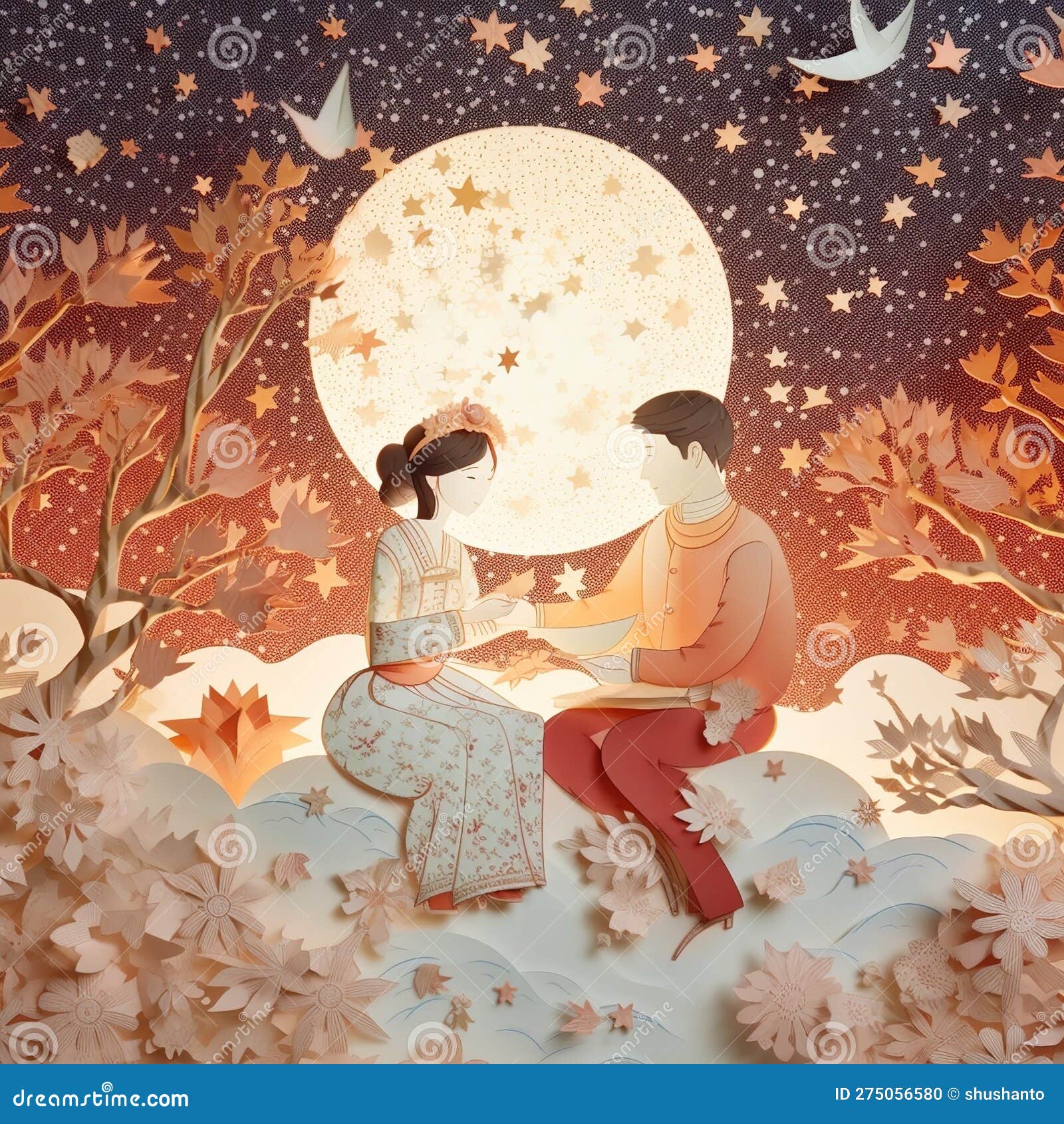 Illustration of Creative Manipulation of Paper Craft Stock Illustration ...