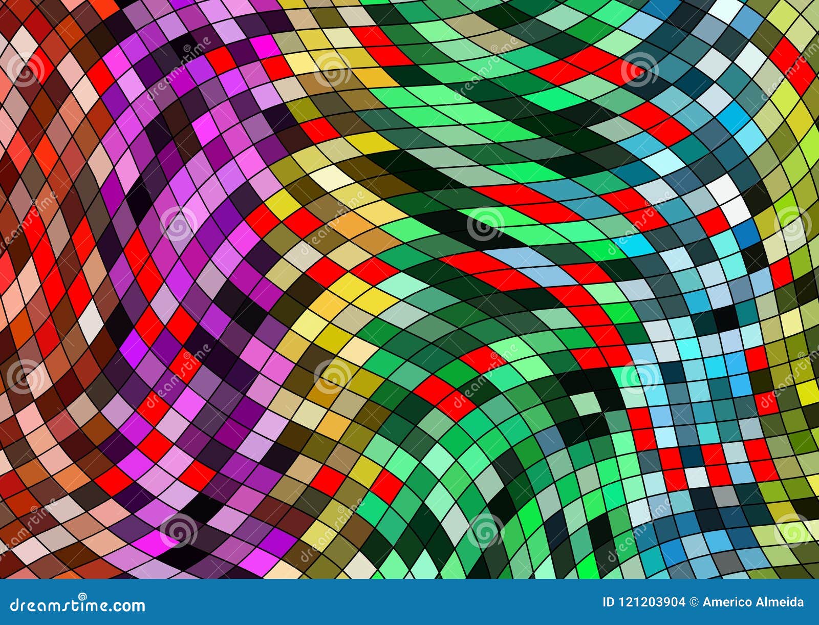 Wallpaper with Geometric Elements Design with Colors and Random Layout ...