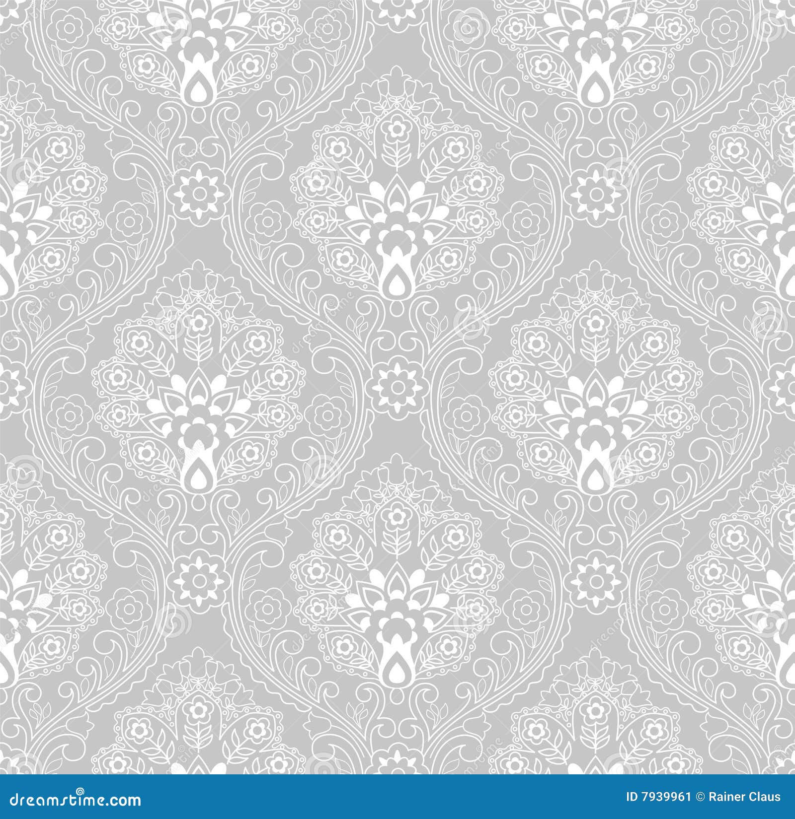 Wallpaper gray3 stock illustration. Illustration of ornate - 7939961